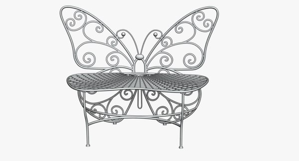 Butterfly bench model - TurboSquid 1371509