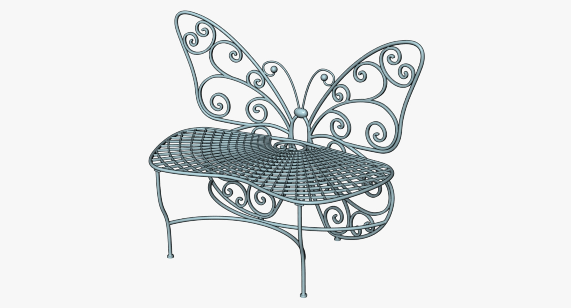 Butterfly Bench Model - TurboSquid 1371509