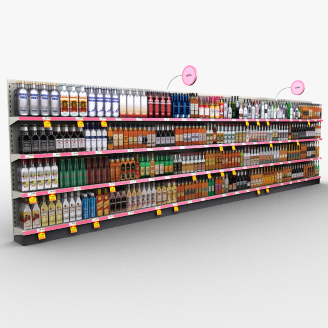 3d Retail Store Shelves - Model