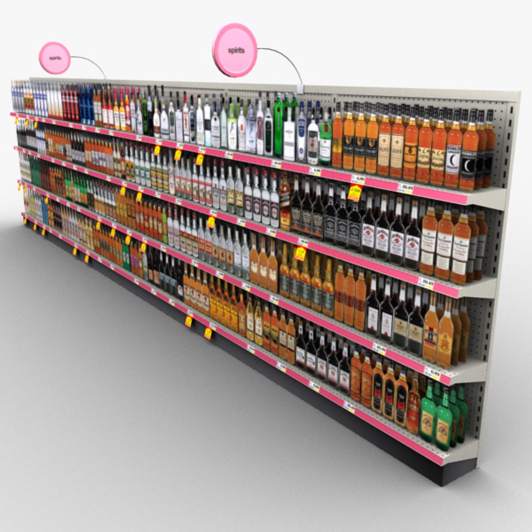 3d Retail Store Shelves - Model