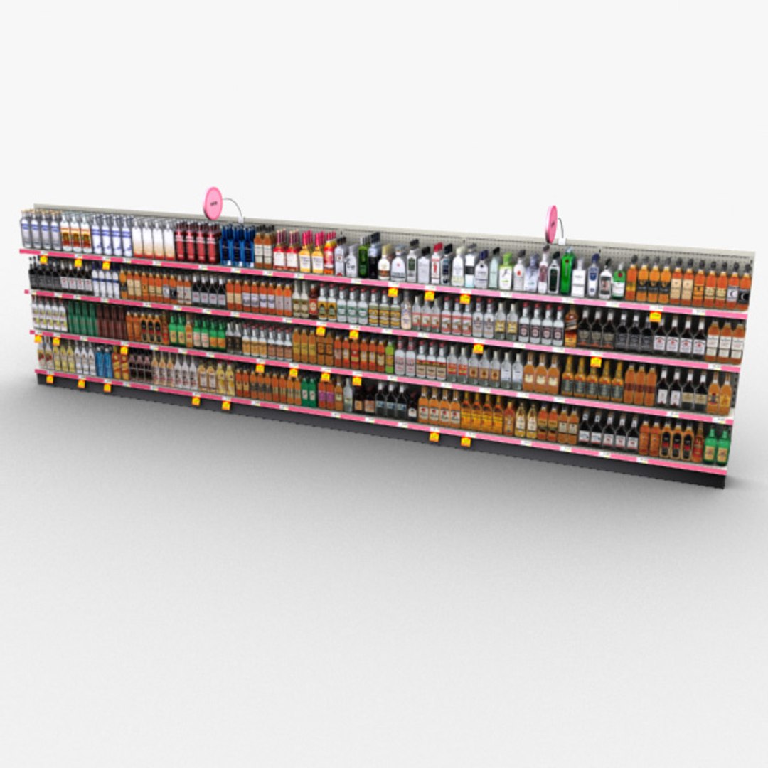 3d Retail Store Shelves - Model