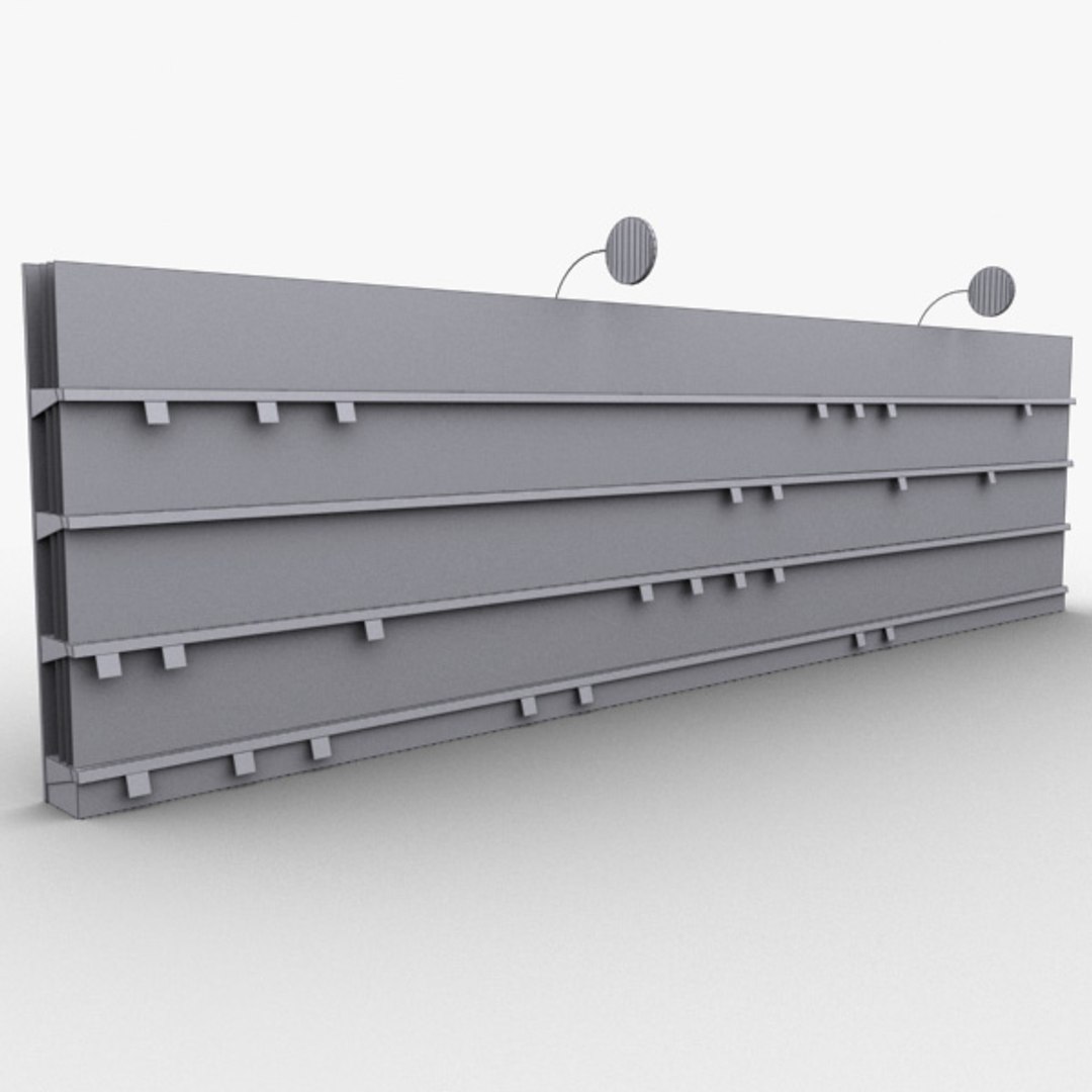 3d Retail Store Shelves - Model