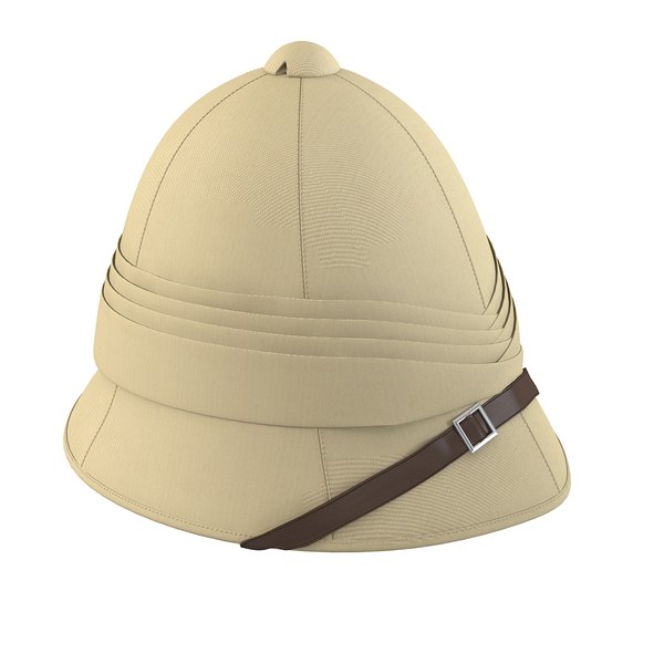 3d model of british pith helmet
