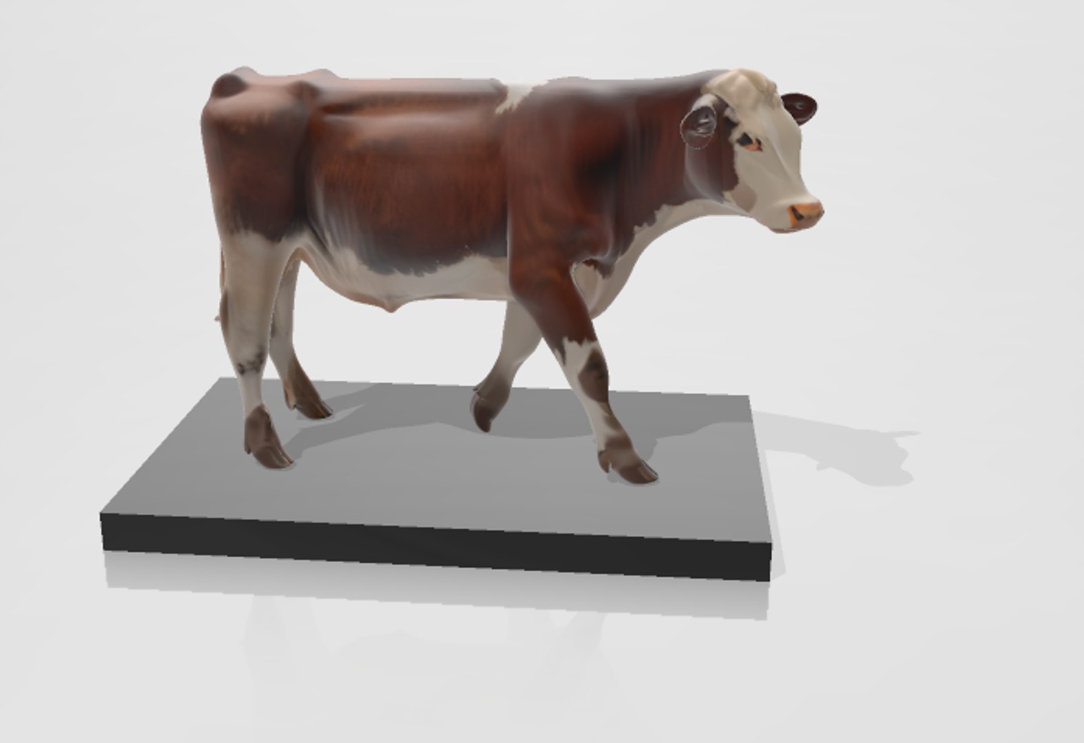 3D White And Brown Cow 3D Printable Model STL OBJ - TurboSquid 2361883