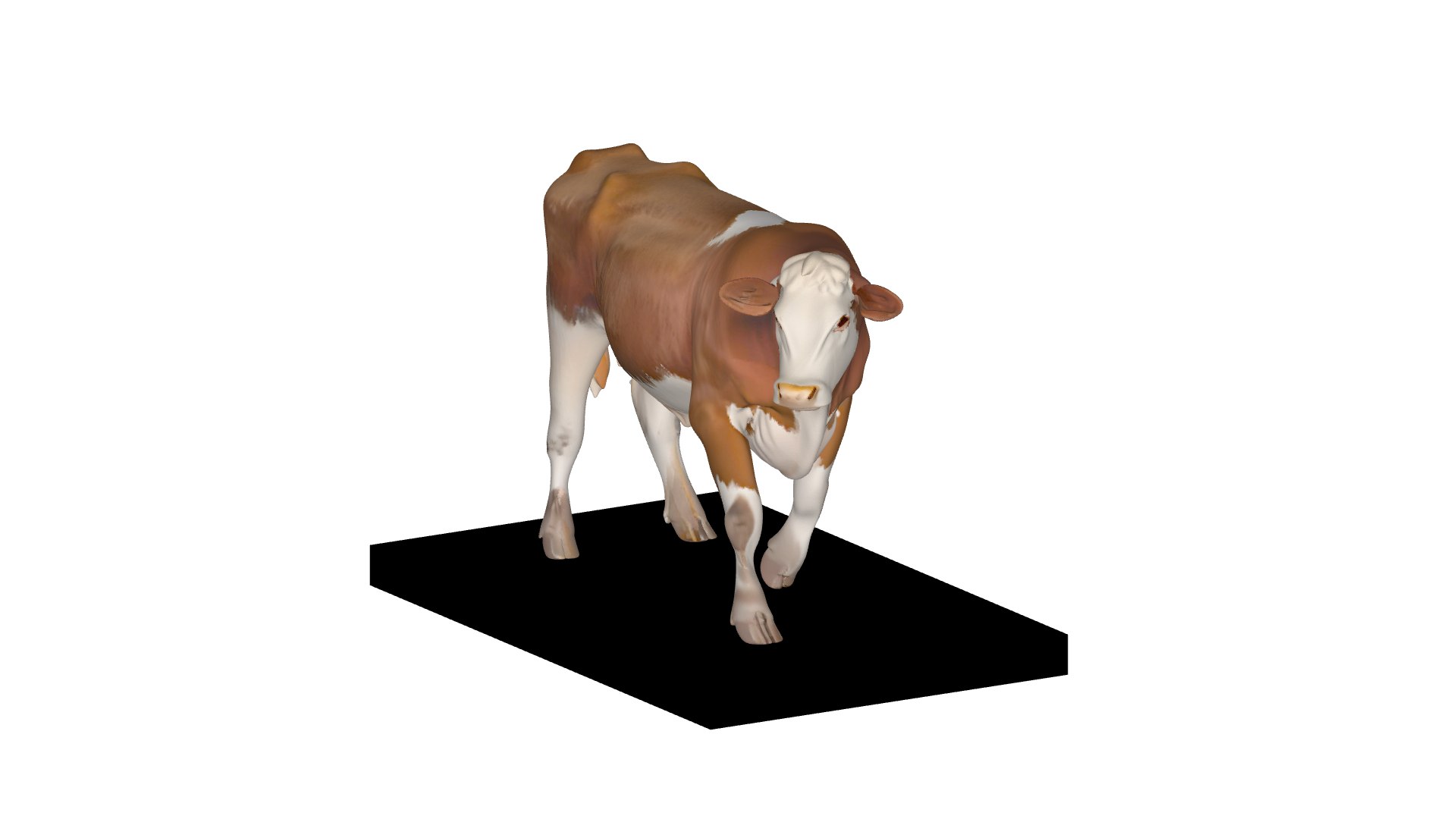 3D White And Brown Cow 3D Printable Model STL OBJ - TurboSquid 2361883