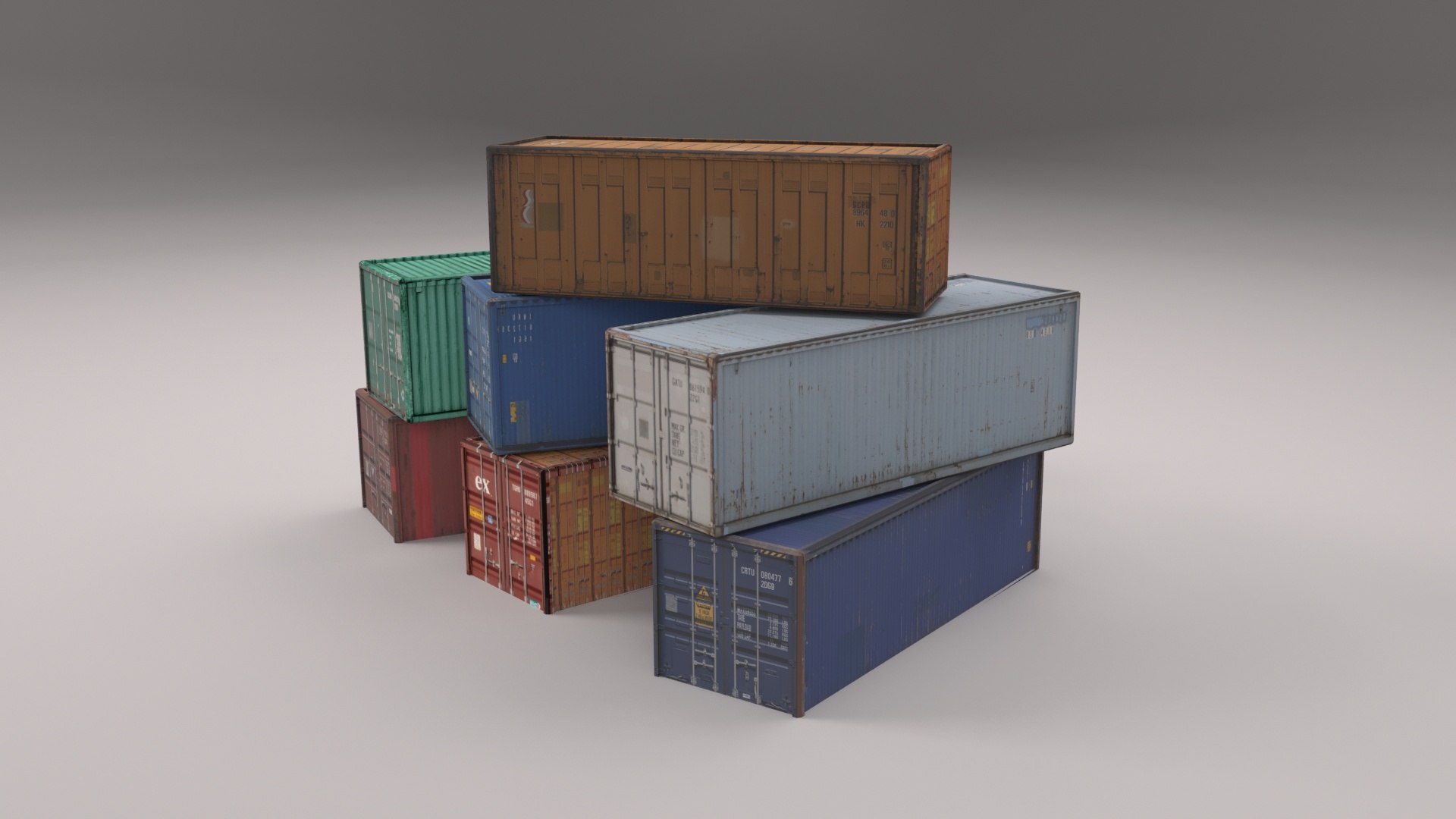 3D Containers Model - TurboSquid 2032753