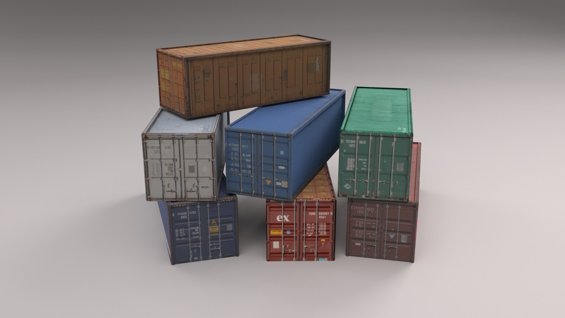 3D Containers Model - TurboSquid 2032753