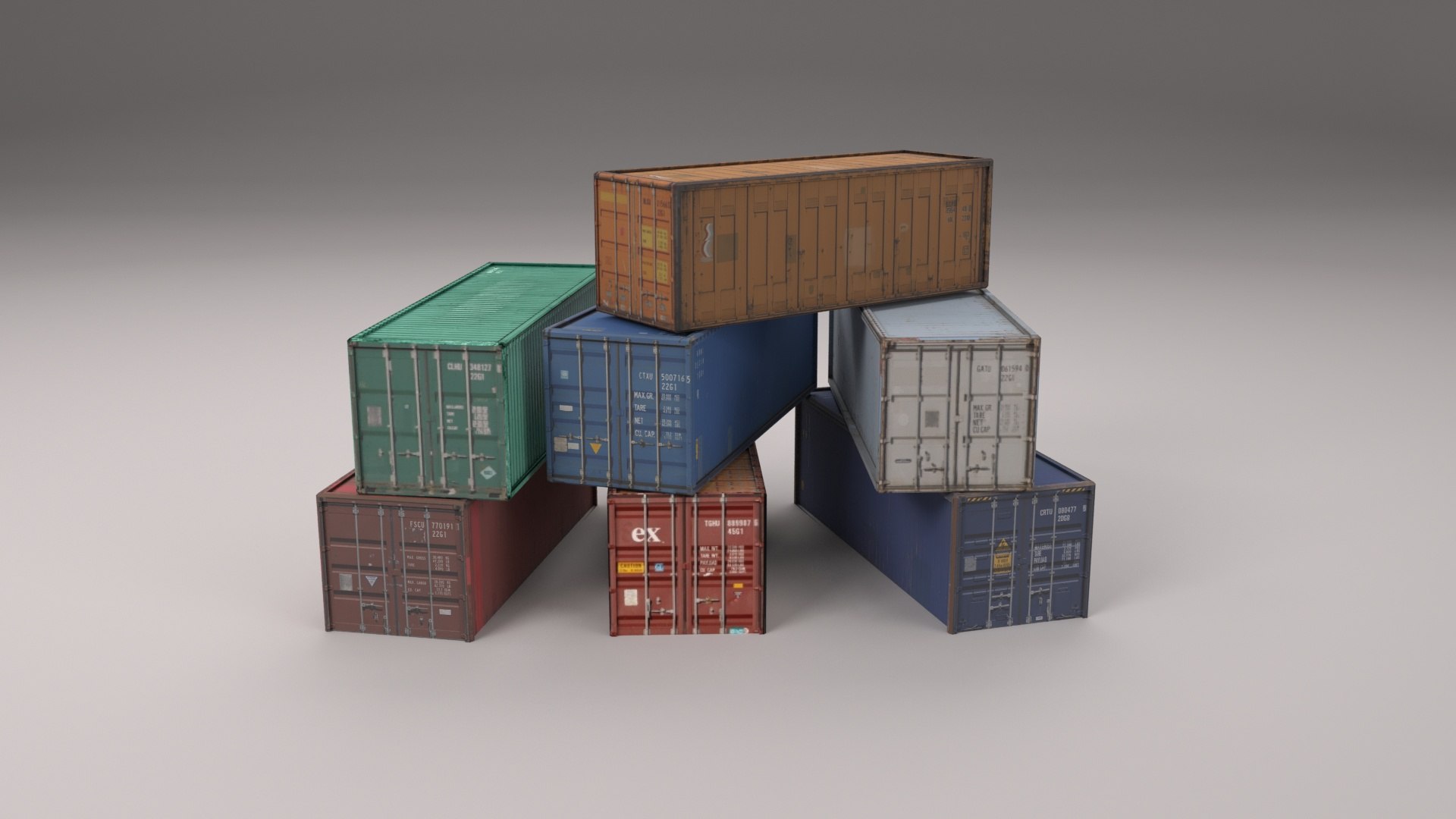 3D Containers Model - TurboSquid 2032753