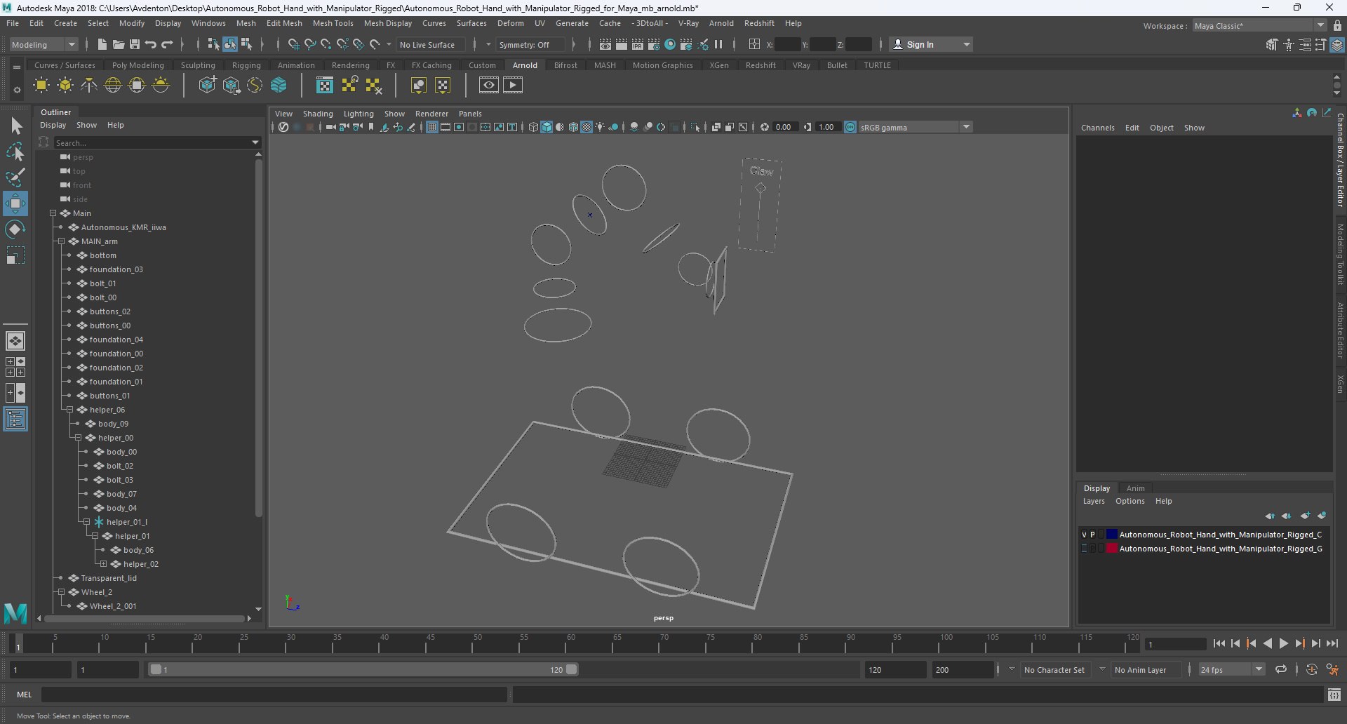 3D Autonomous Robot Hand With Manipulator Rigged For Maya - TurboSquid ...