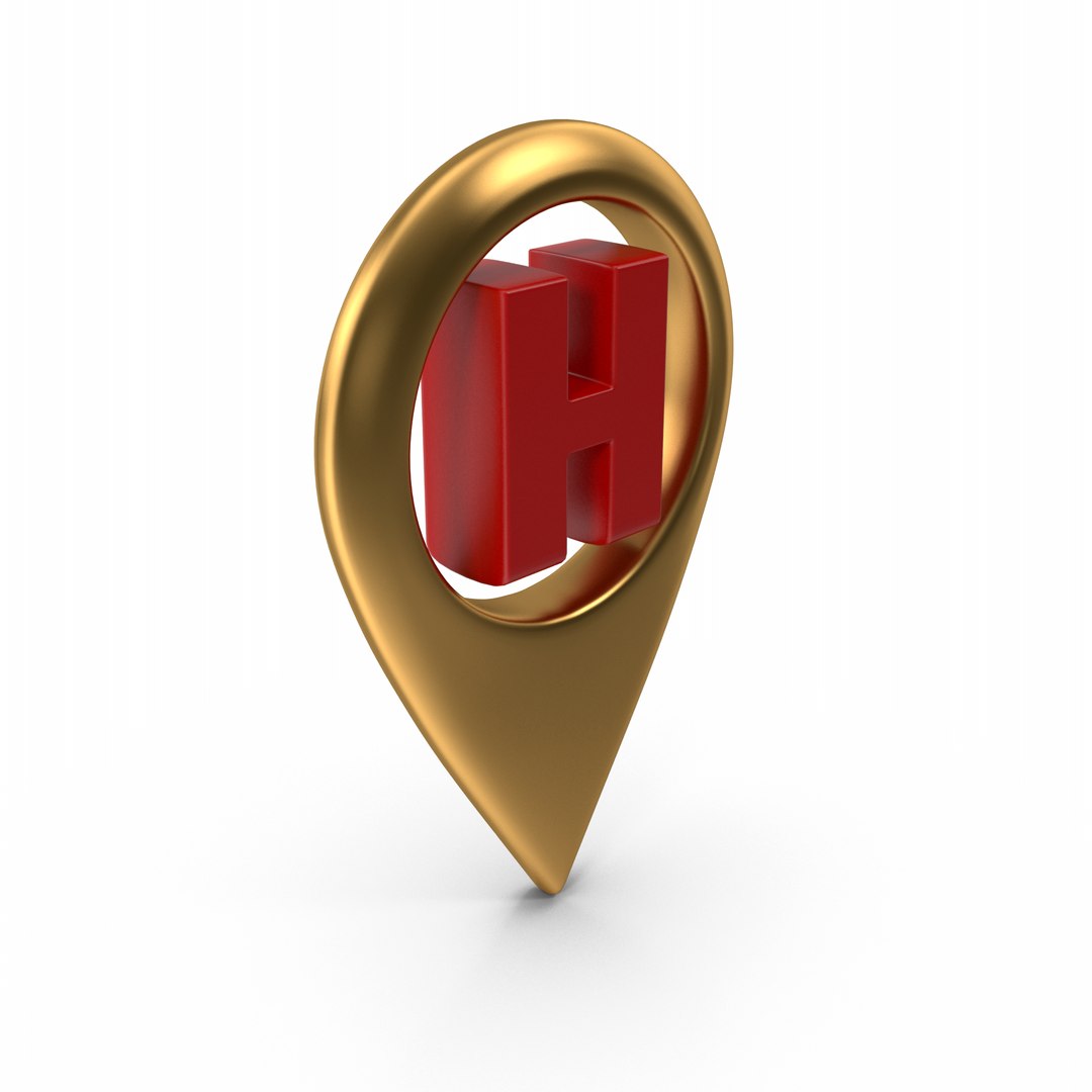 Hospital Marker Gold 3D - TurboSquid 2317269