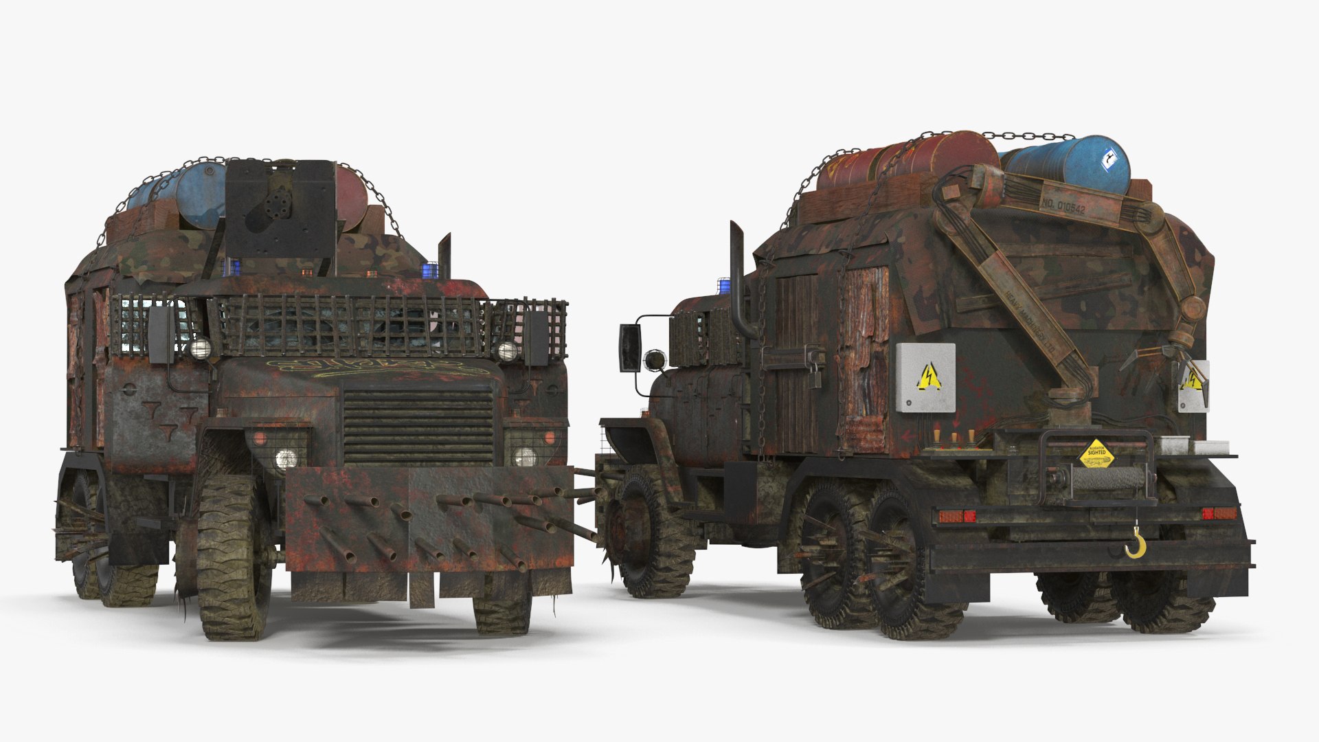 Apocalyptic Truck Rigged for Cinema 4D 3D - TurboSquid 2114966