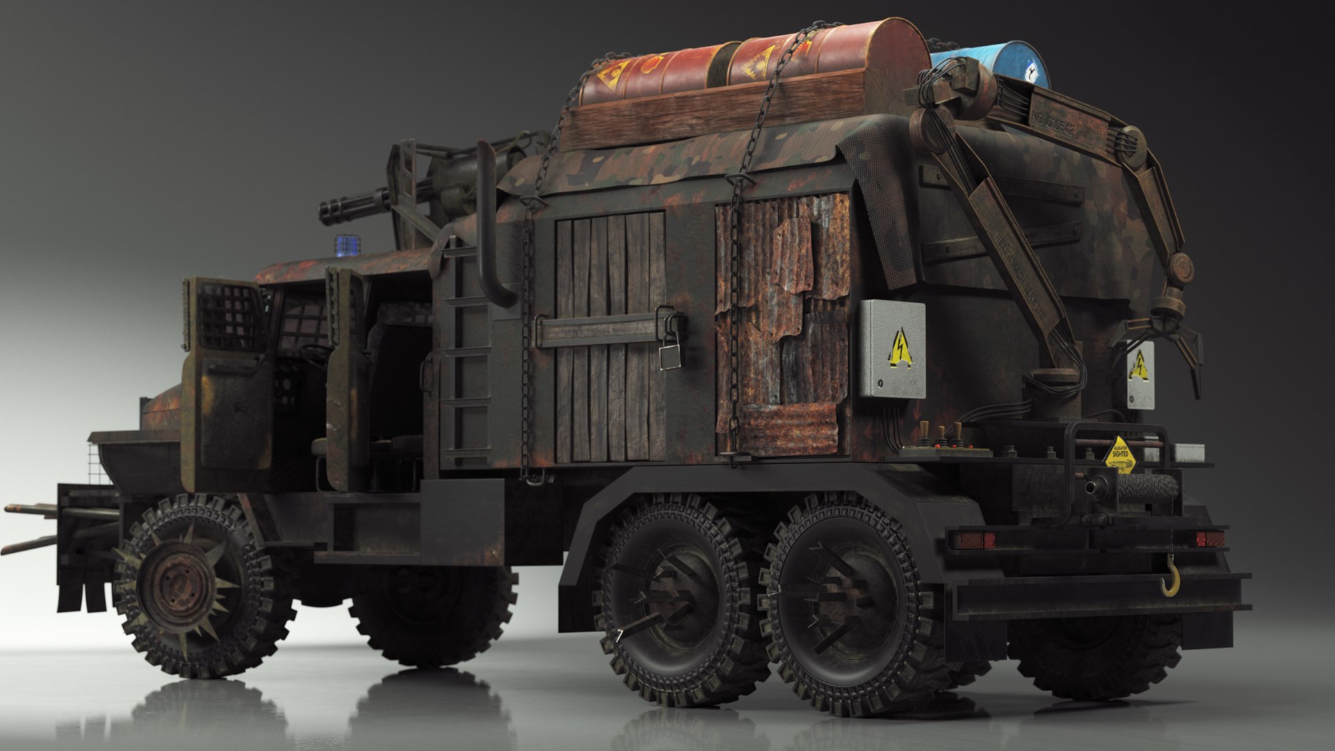 Apocalyptic Truck Rigged for Cinema 4D 3D - TurboSquid 2114966