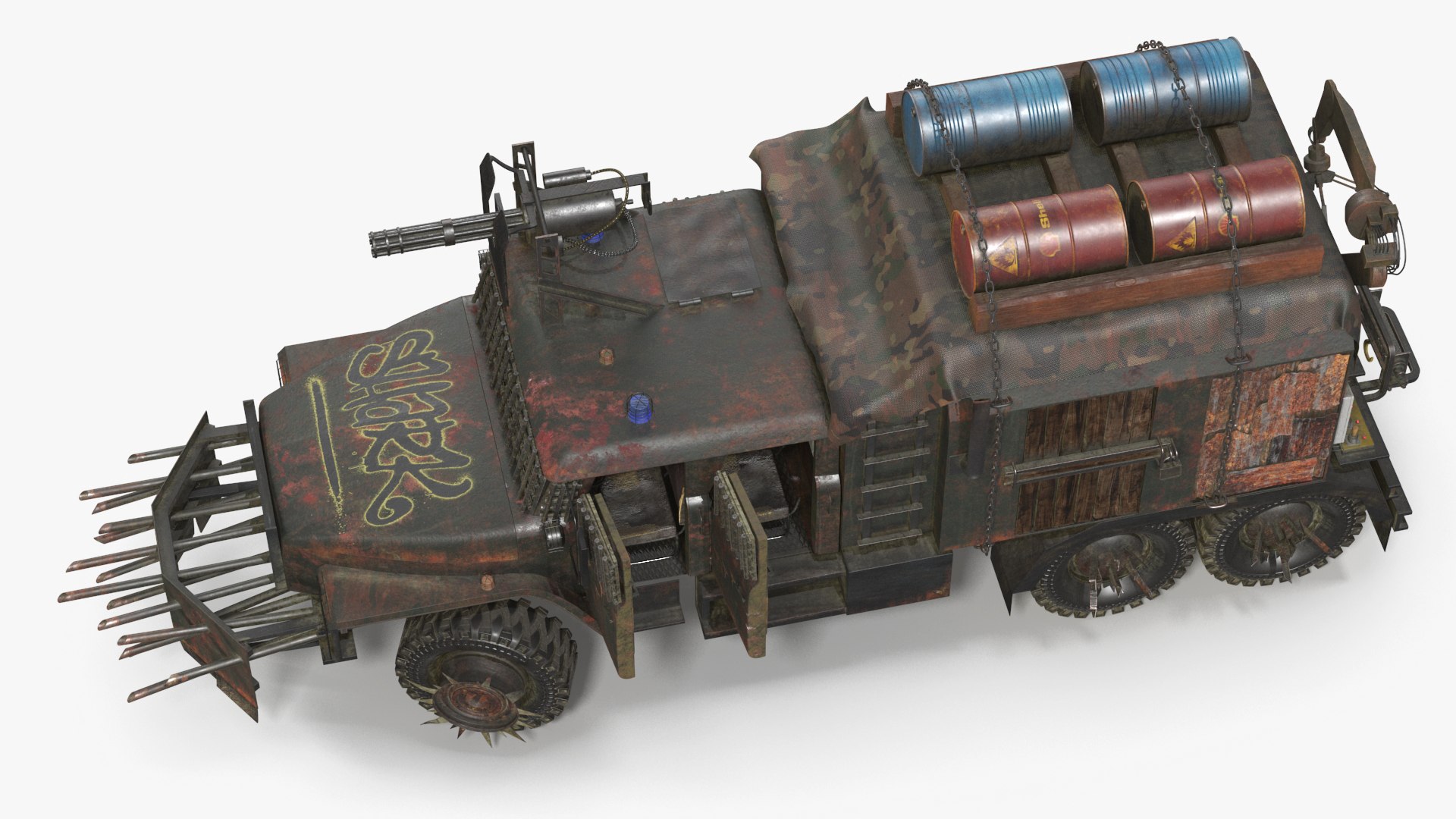 Apocalyptic Truck Rigged for Cinema 4D 3D - TurboSquid 2114966