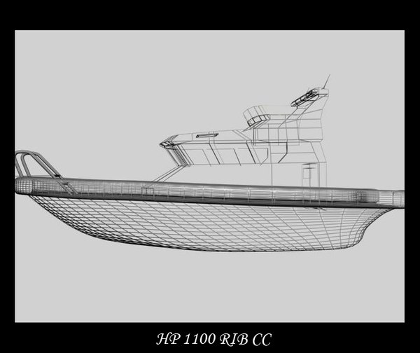 rib cc boat 3d model