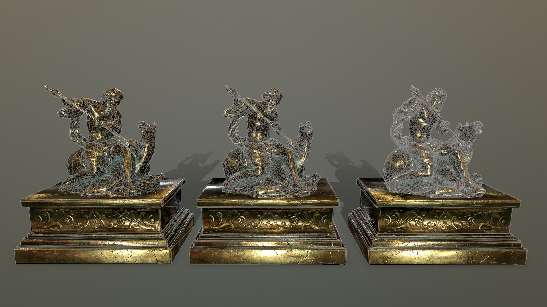 3D Neptune Statue Model - TurboSquid 1394949