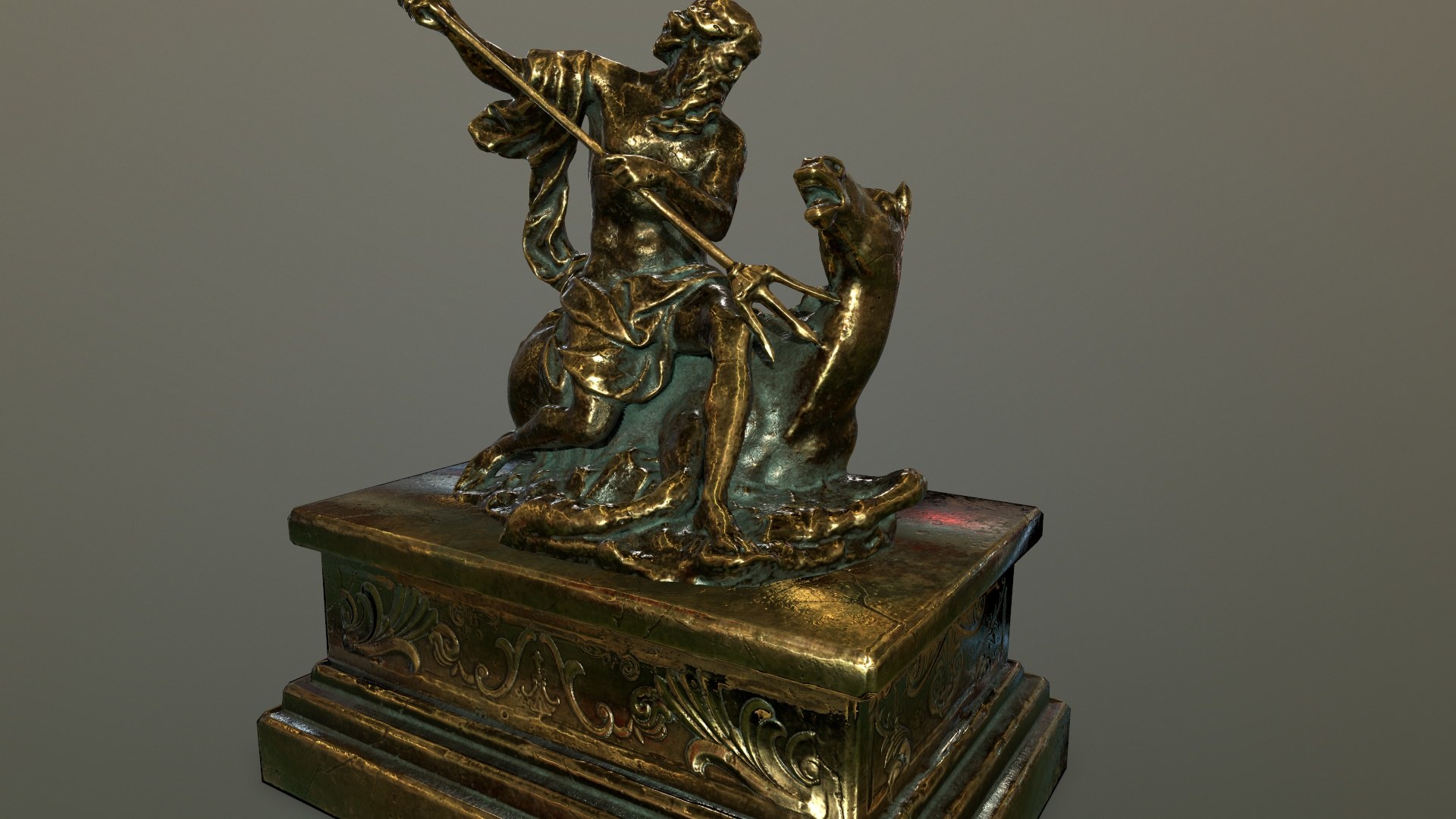 3D Neptune Statue Model - TurboSquid 1394949