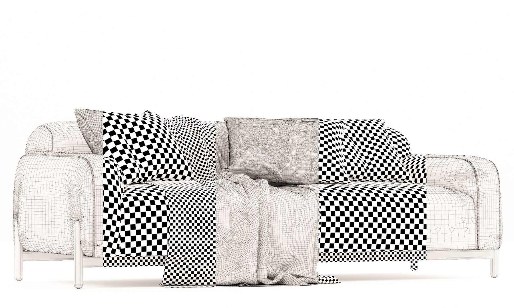 3D Union Jack Low Back Sofa model - TurboSquid 1952960