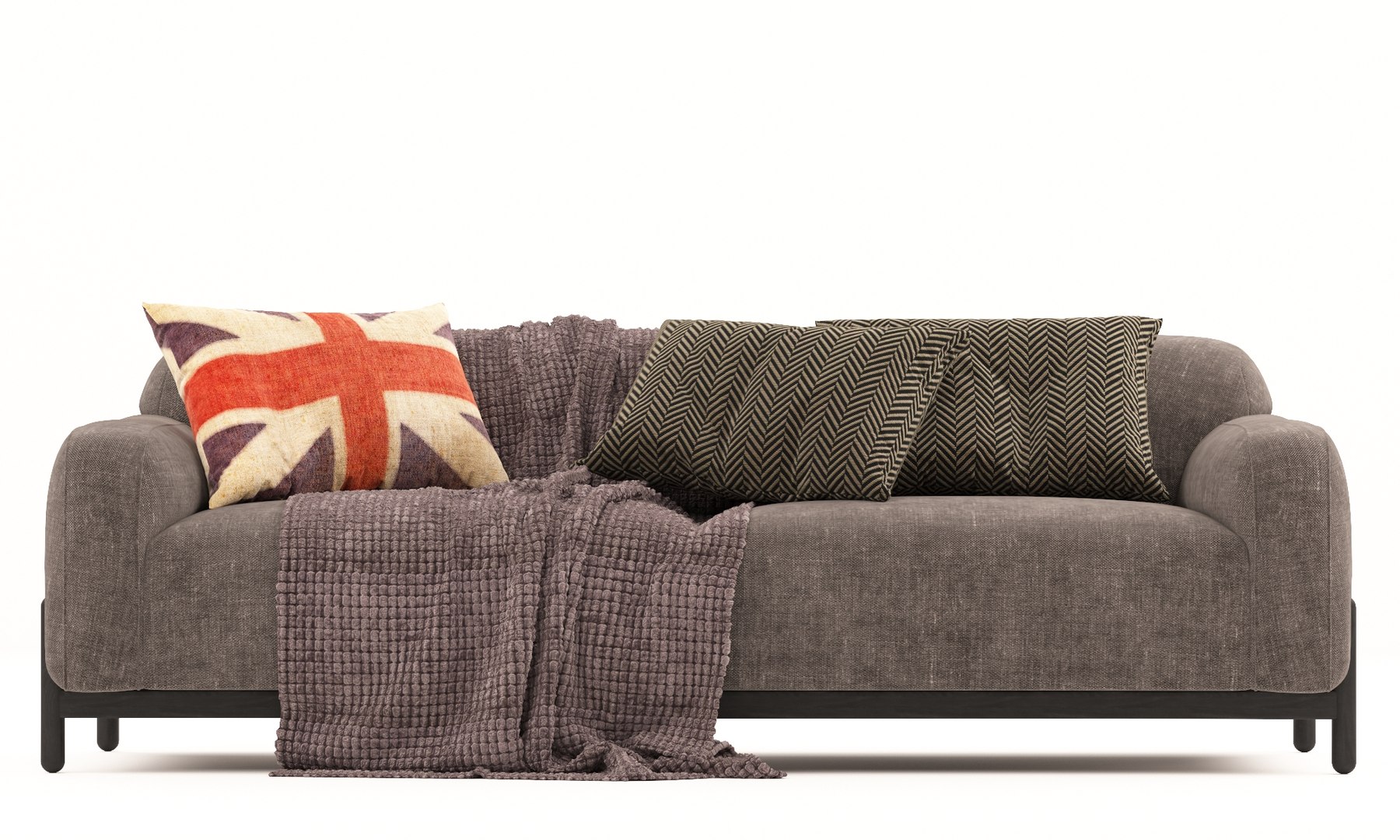 3D Union Jack Low Back Sofa model - TurboSquid 1952960