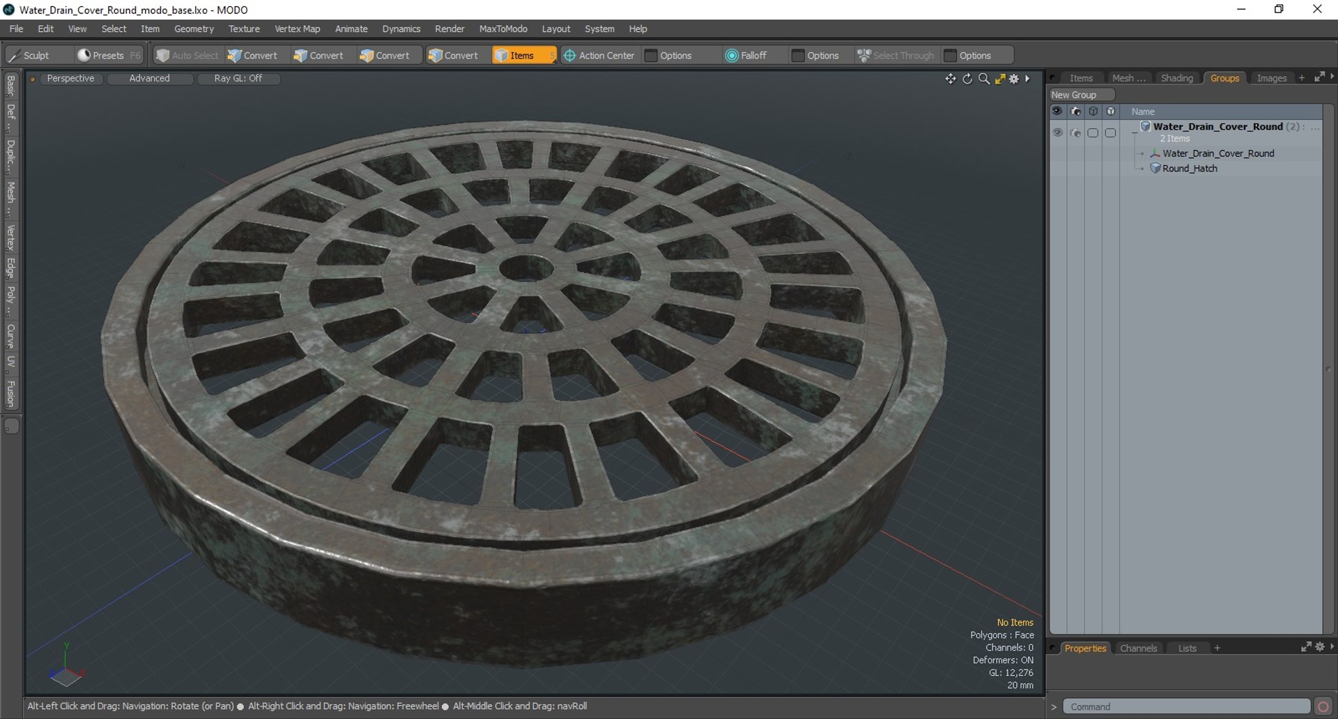 3D Water Drain Cover Round Model - TurboSquid 2282341