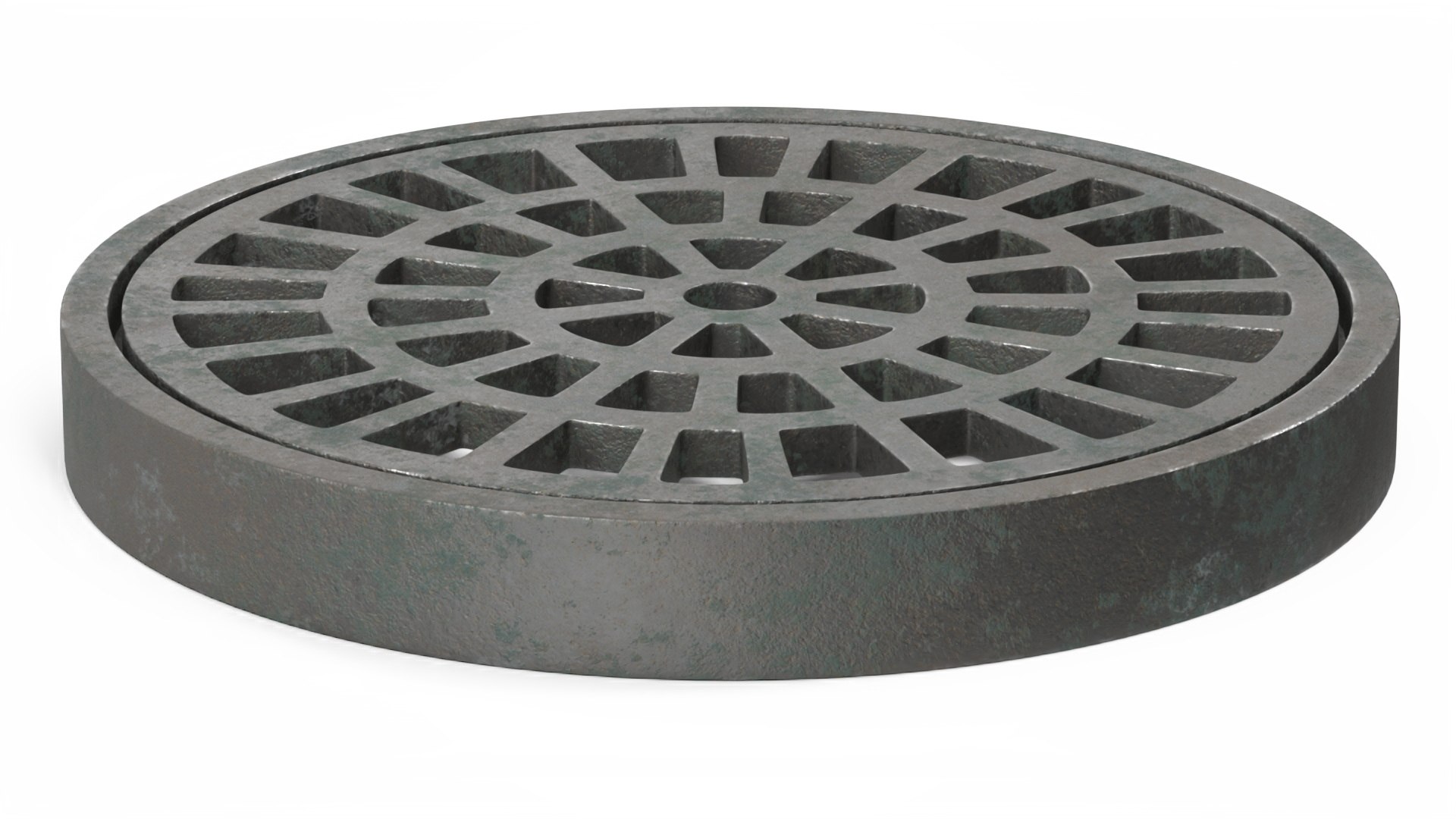 3D Water Drain Cover Round Model - TurboSquid 2282341