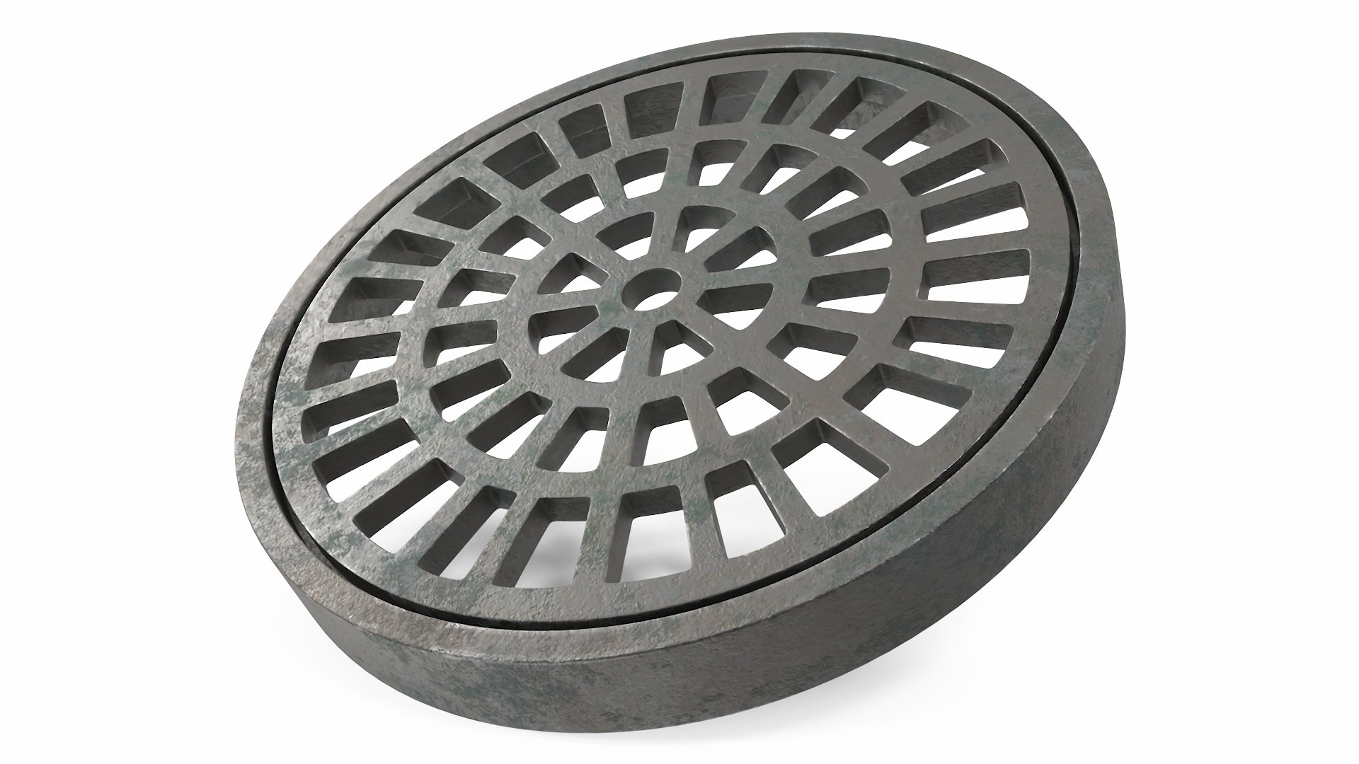 3D Water Drain Cover Round Model - TurboSquid 2282341