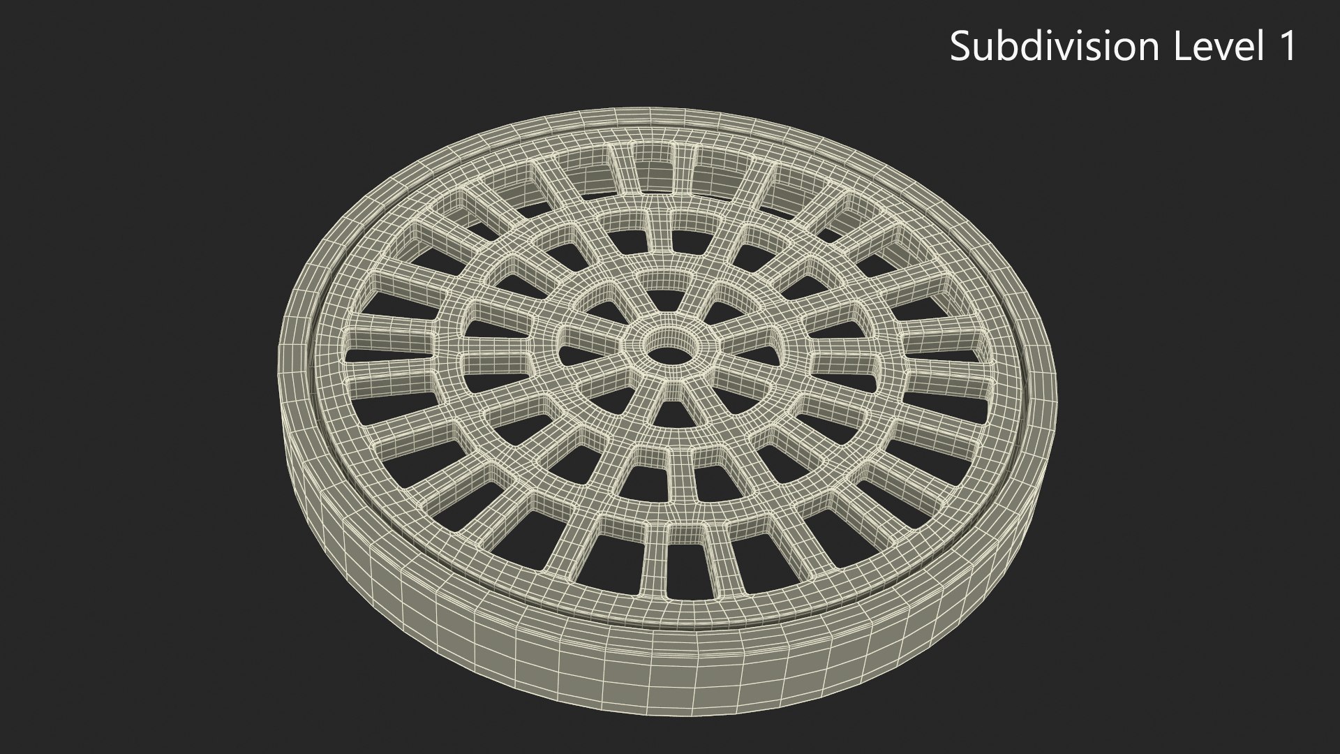 3D Water Drain Cover Round Model - TurboSquid 2282341