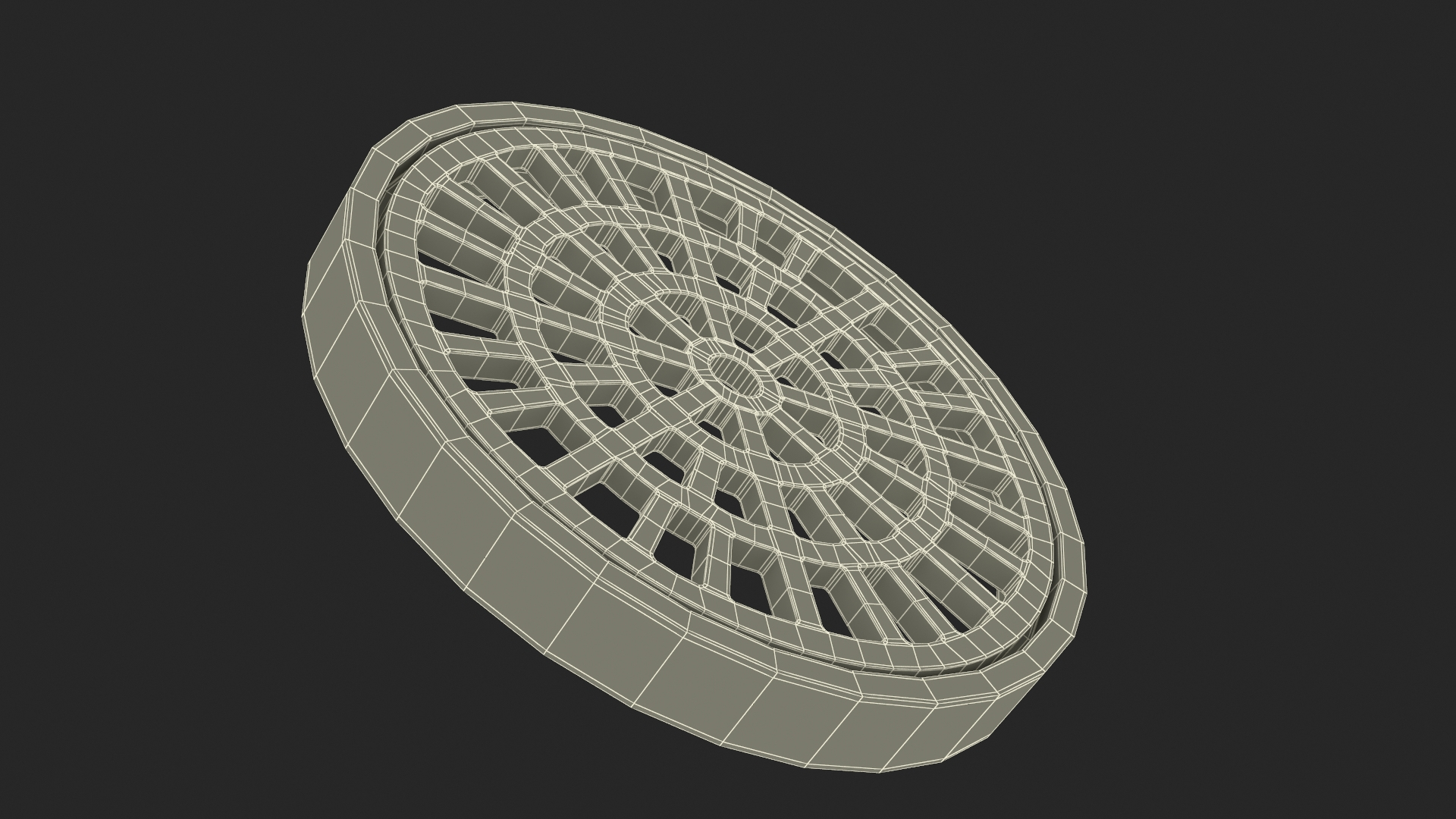 3D Water Drain Cover Round Model - TurboSquid 2282341