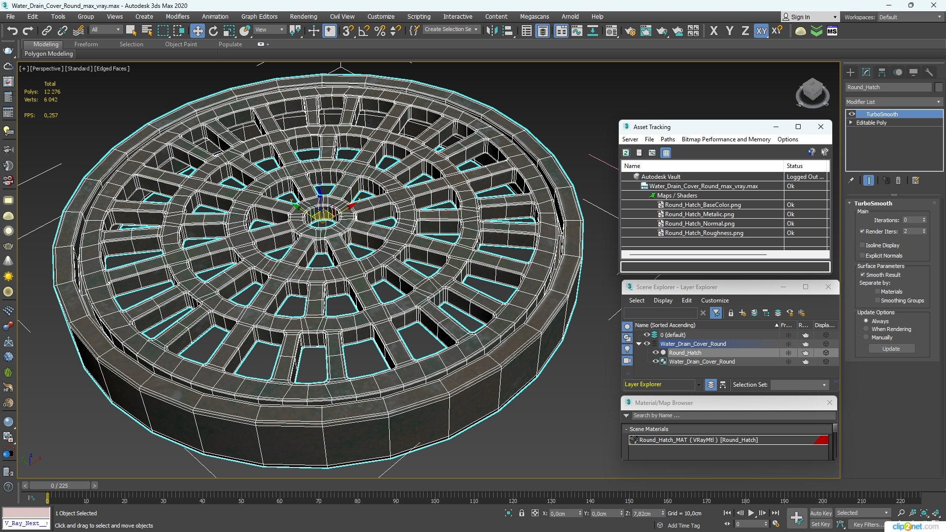 3D Water Drain Cover Round Model - TurboSquid 2282341