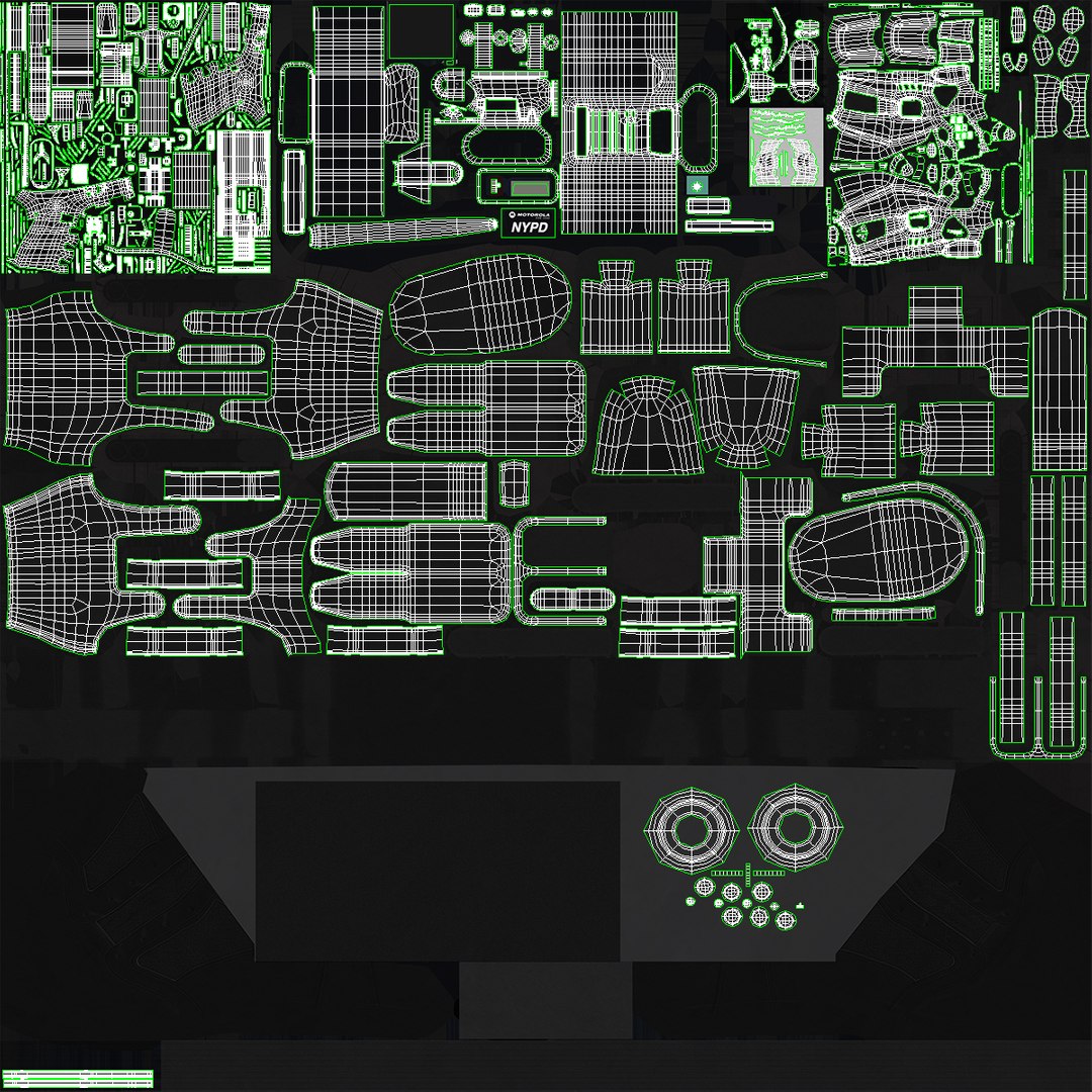 Police modular enforcement equipment model - TurboSquid 1472292