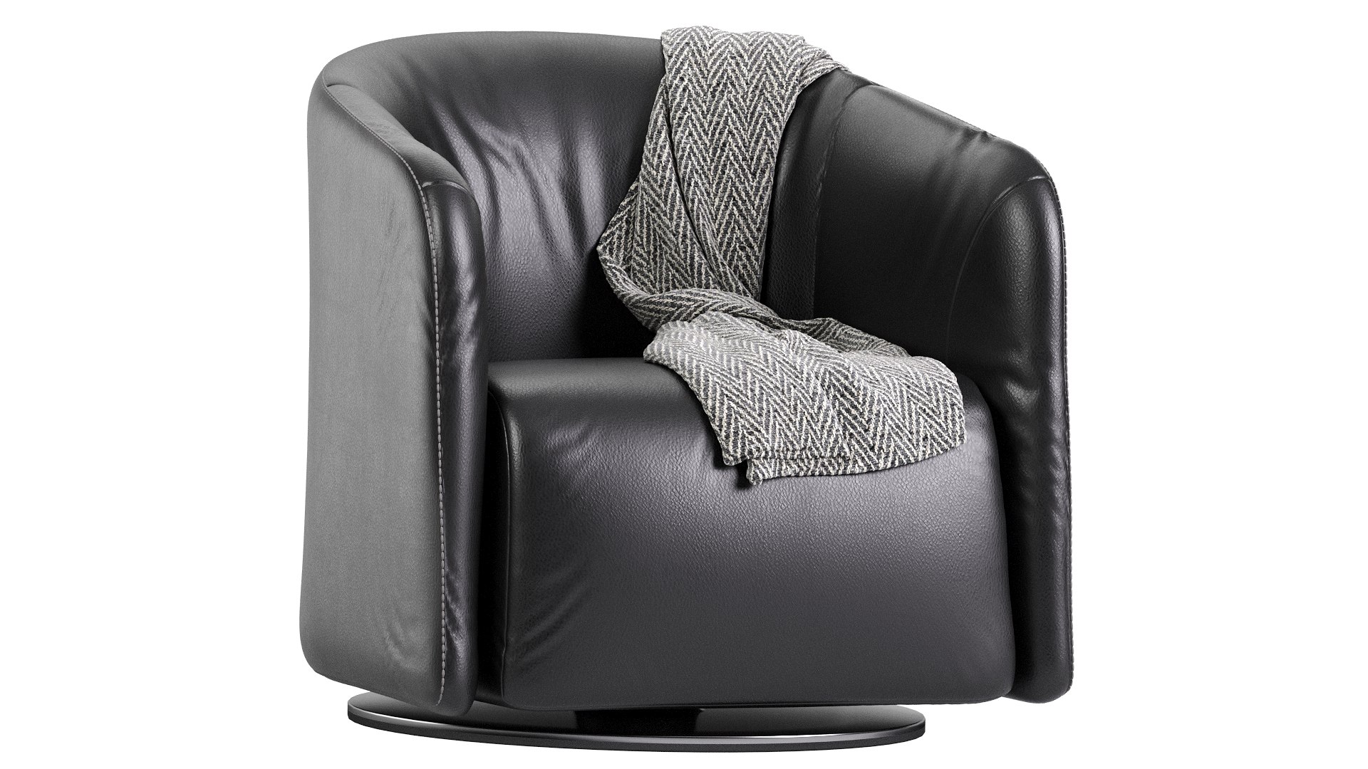 3D Model Logos Armchair Leather By Natuzzi - TurboSquid 2085766