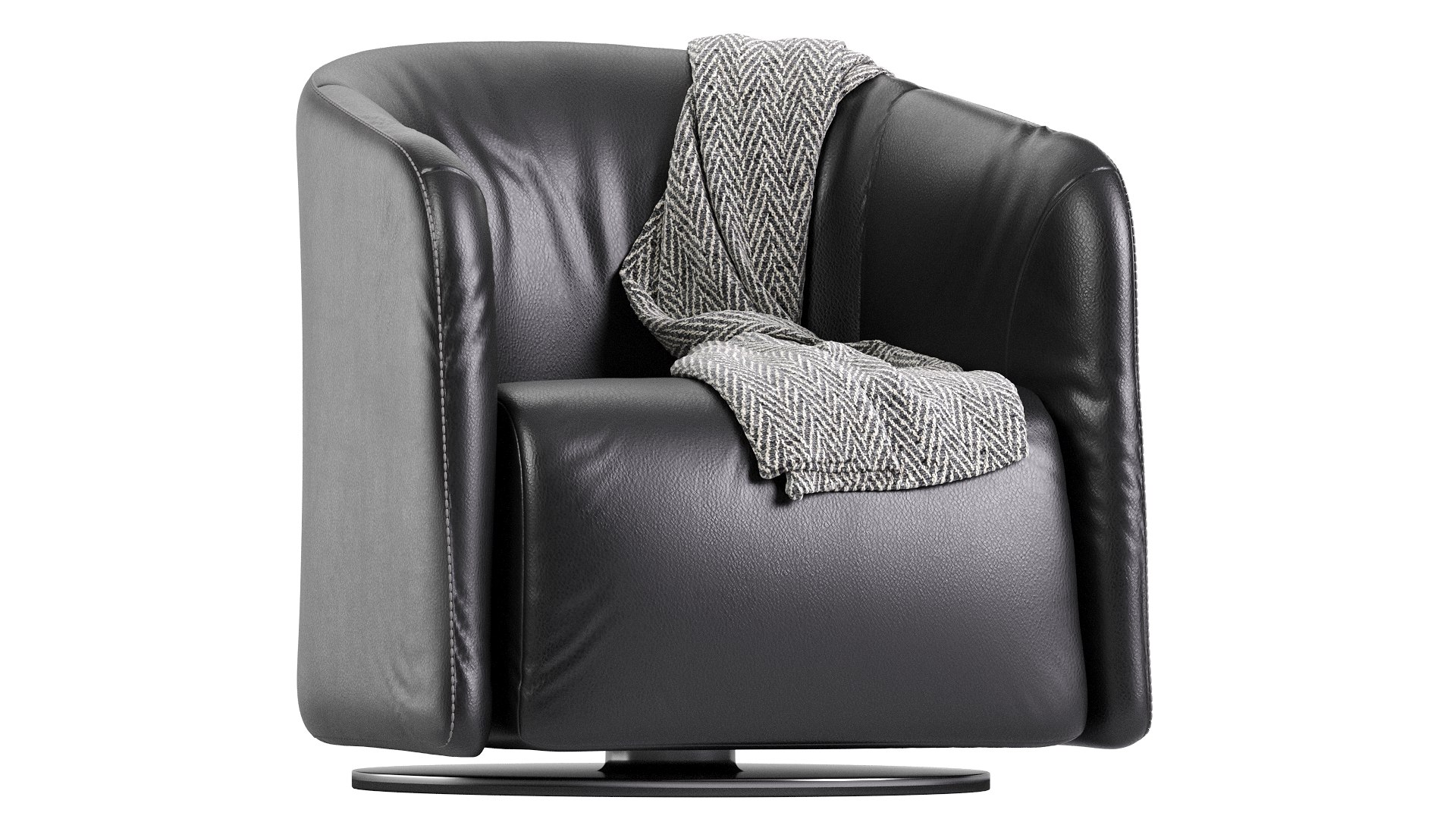 3D Model Logos Armchair Leather By Natuzzi - TurboSquid 2085766
