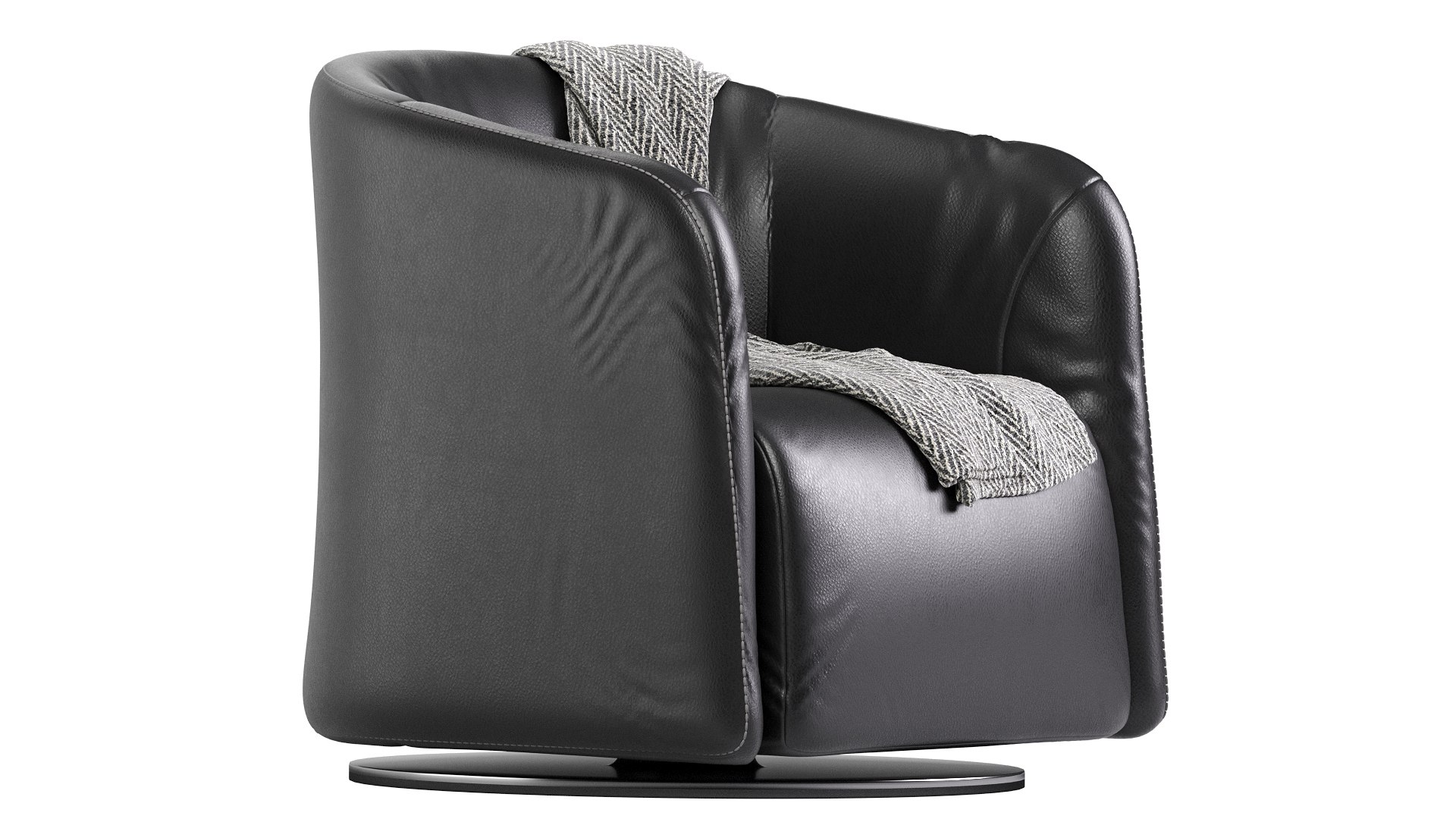3D Model Logos Armchair Leather By Natuzzi - TurboSquid 2085766