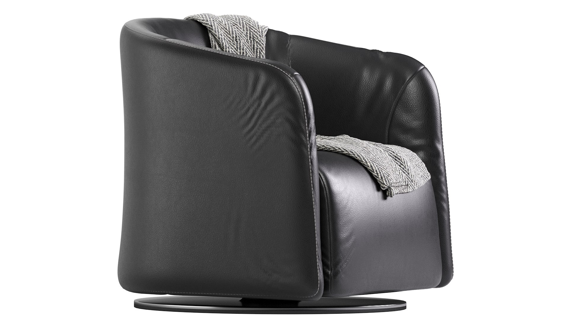 3D Model Logos Armchair Leather By Natuzzi - TurboSquid 2085766