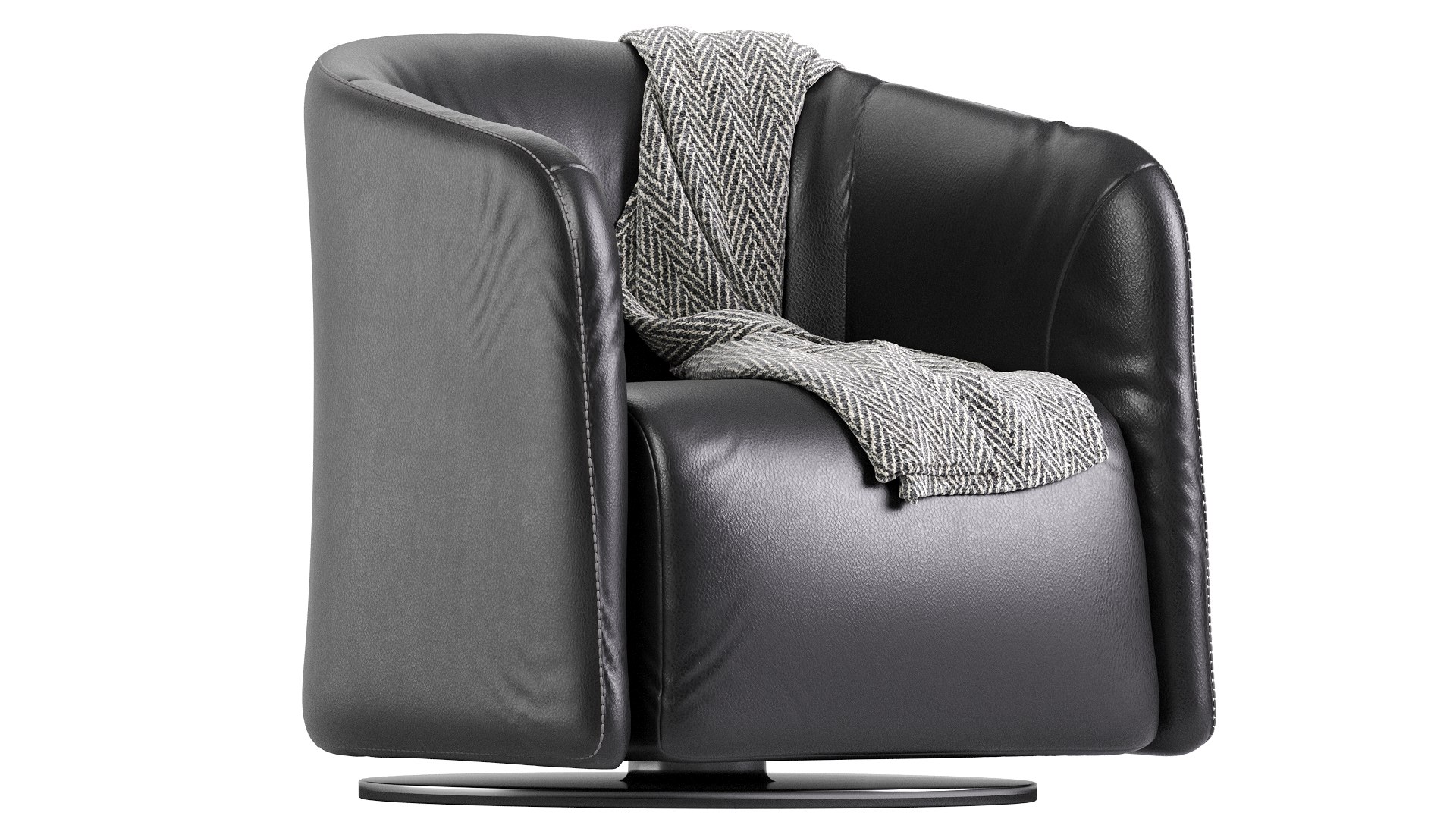 3D Model Logos Armchair Leather By Natuzzi - TurboSquid 2085766