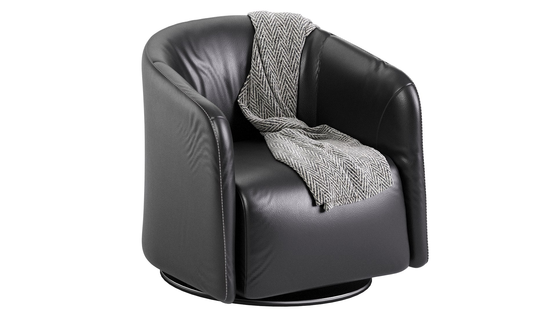 3D Model Logos Armchair Leather By Natuzzi - TurboSquid 2085766