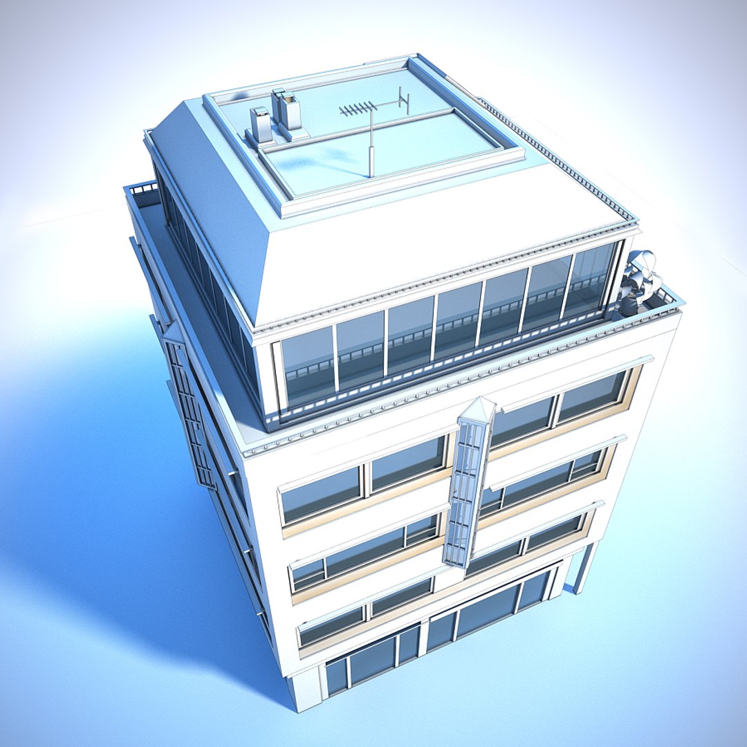 3D Model Building White - TurboSquid 1404067