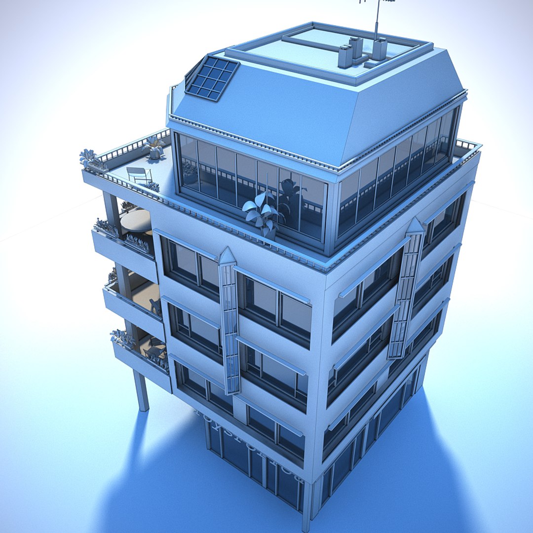 3D Model Building White - TurboSquid 1404067