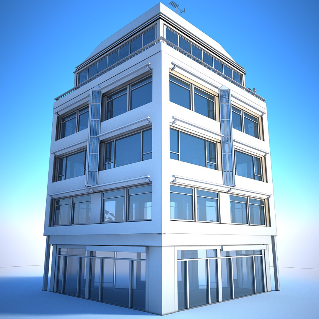 3D Model Building White - TurboSquid 1404067