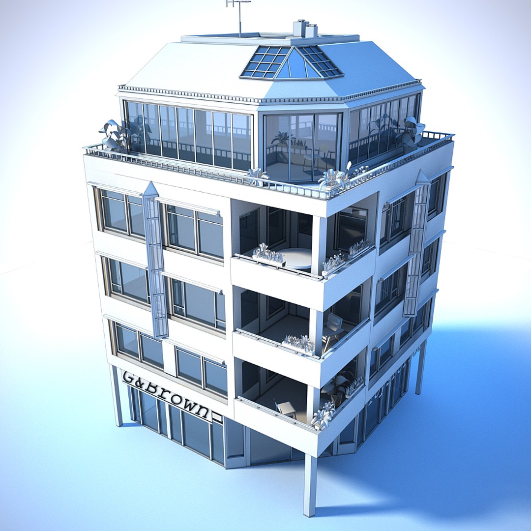 3D Model Building White - TurboSquid 1404067