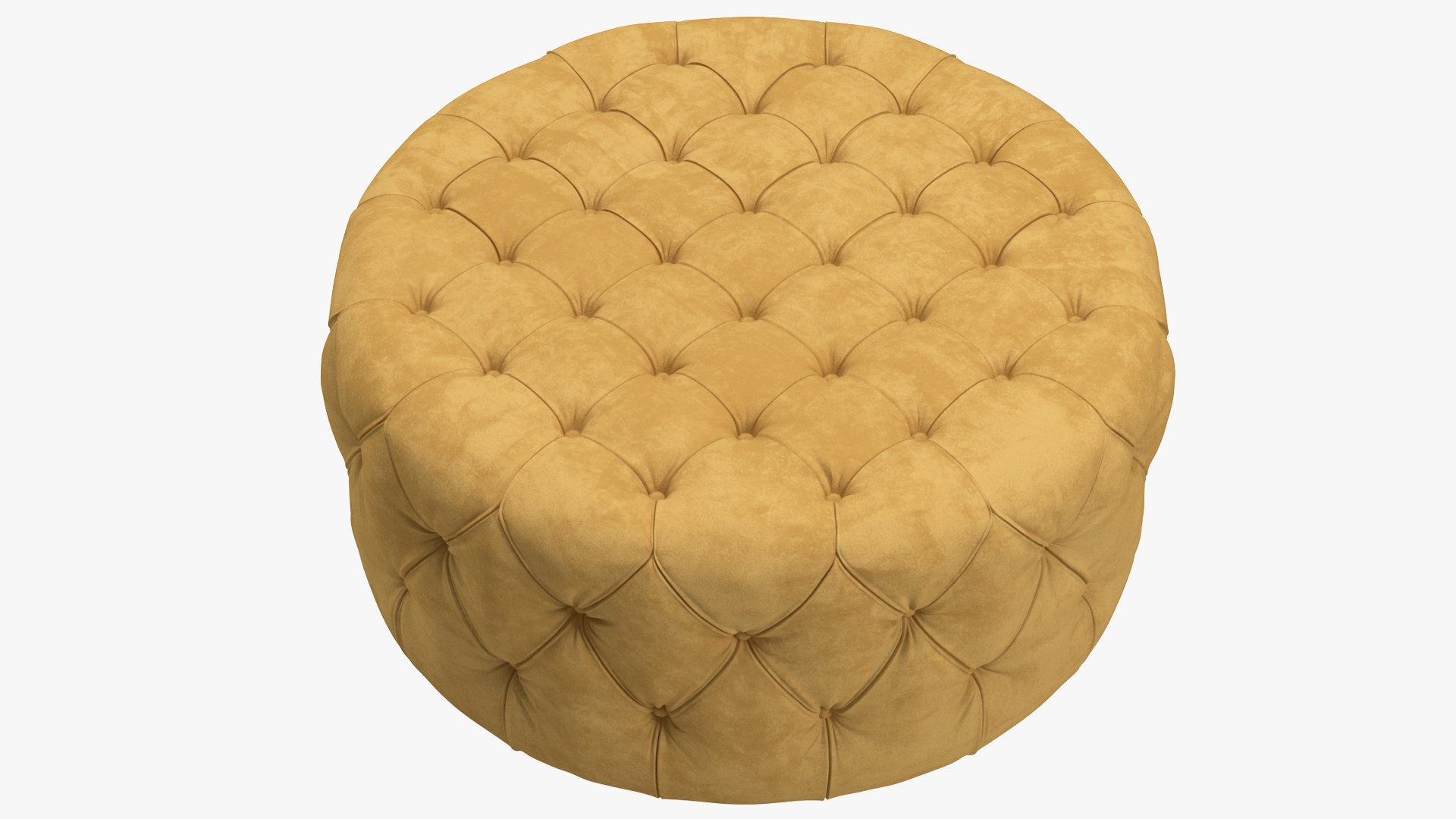 Round Tufted Cocktail Ottoman 3D Model - TurboSquid 2050099
