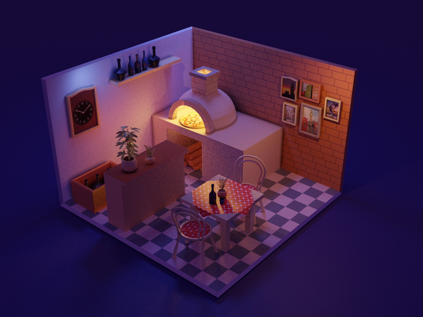 Pizza Place 3D Model - TurboSquid 1625241