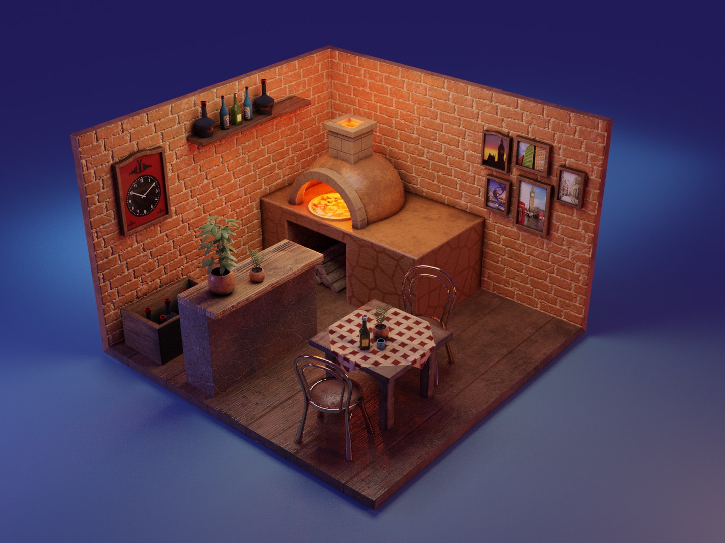 Pizza Place 3D Model - TurboSquid 1625241