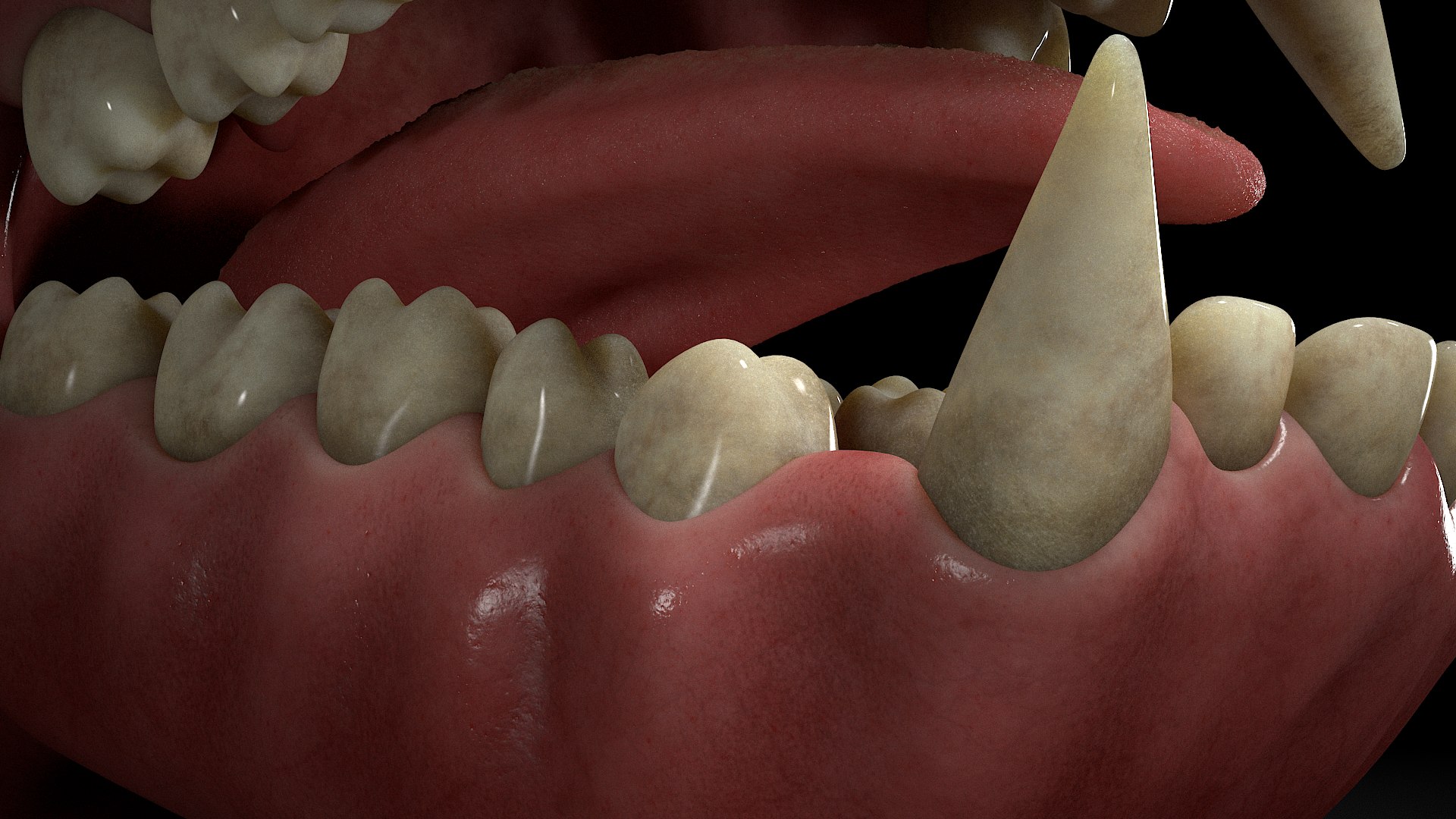 Realistic Gorilla Mouth Anatomy 3D Model - TurboSquid 2238253