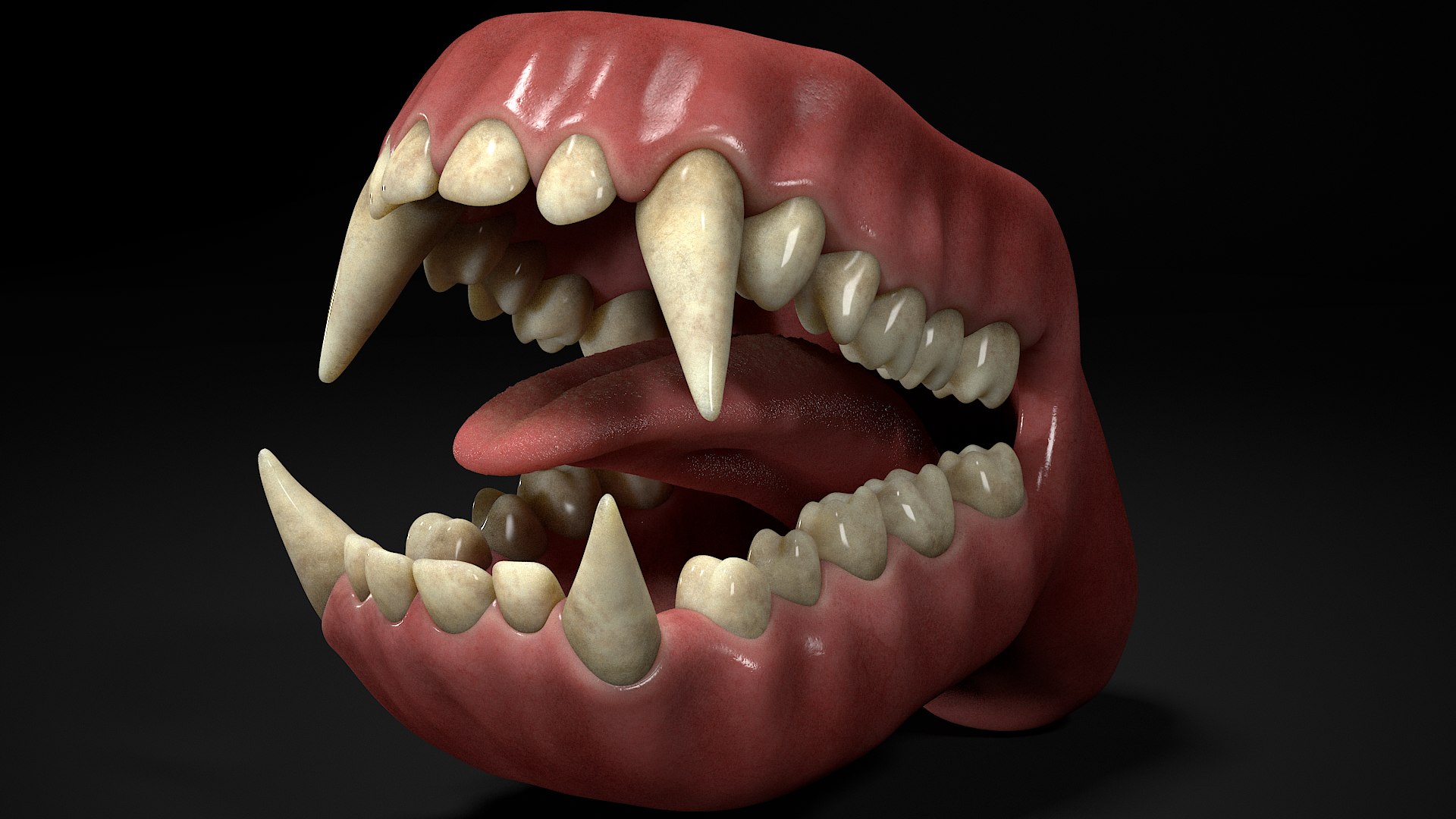 Realistic Gorilla Mouth Anatomy 3D Model - TurboSquid 2238253