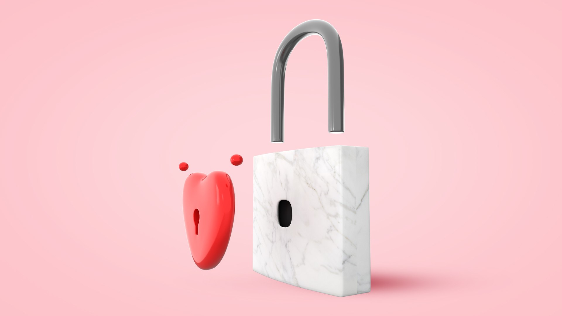 3D Lock And Key With Heart Shape Low-poly - TurboSquid 2081690