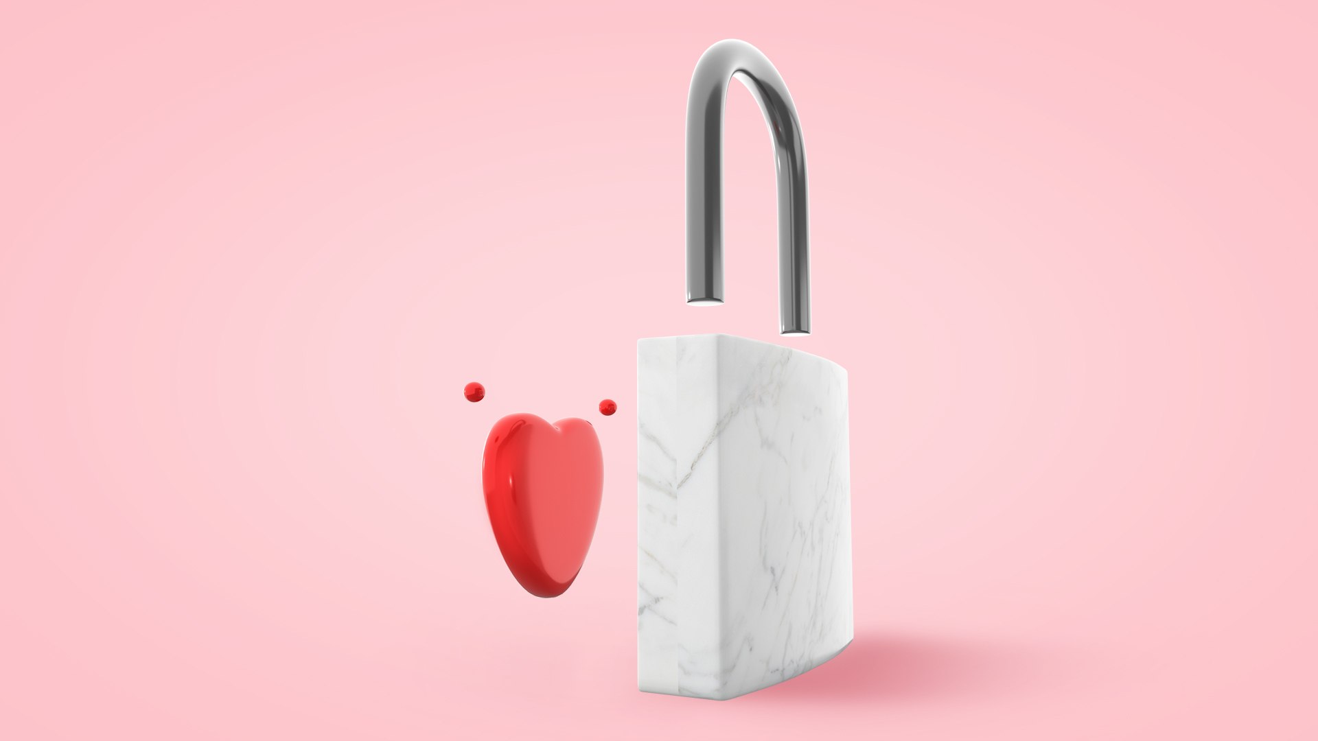 3D Lock And Key With Heart Shape Low-poly - TurboSquid 2081690