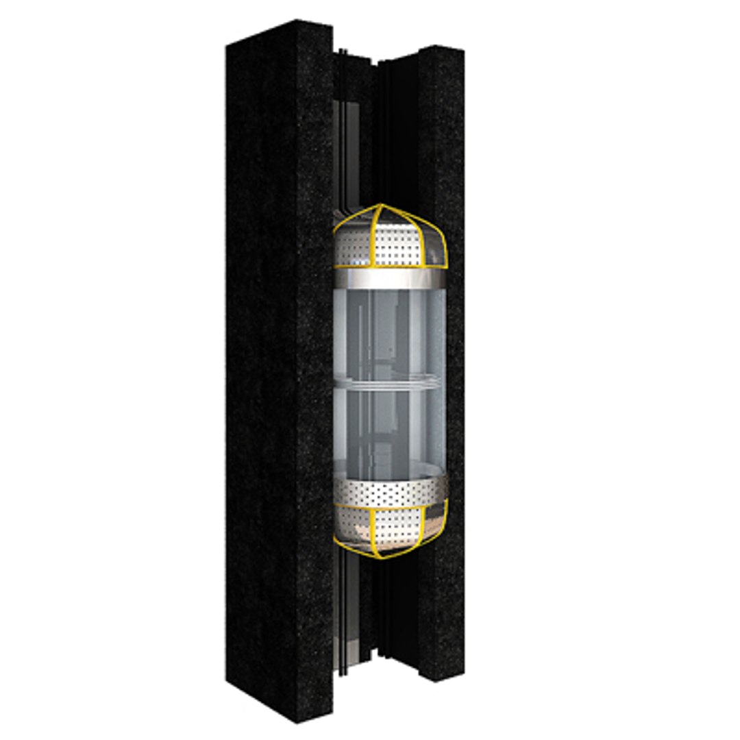 Glass Panoramic Elevator 3d Model