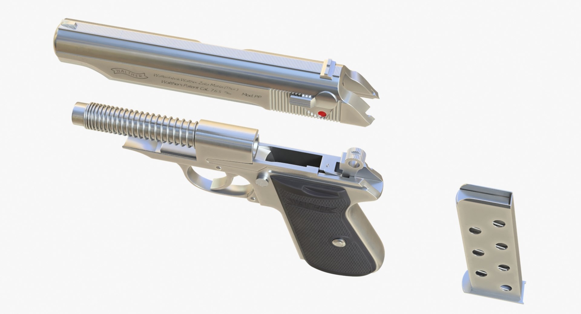 Realistic Walther Pp 01 Model - TurboSquid 1542948