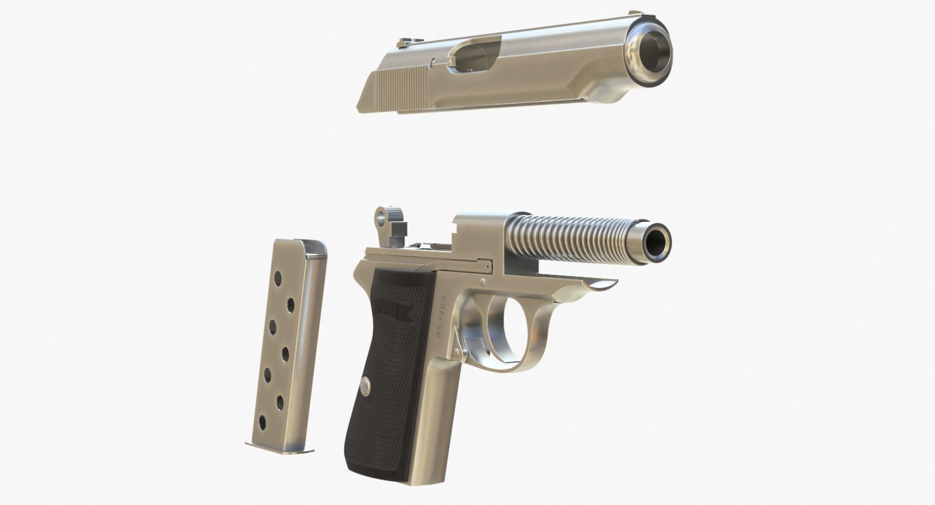 Realistic Walther Pp 01 Model - TurboSquid 1542948