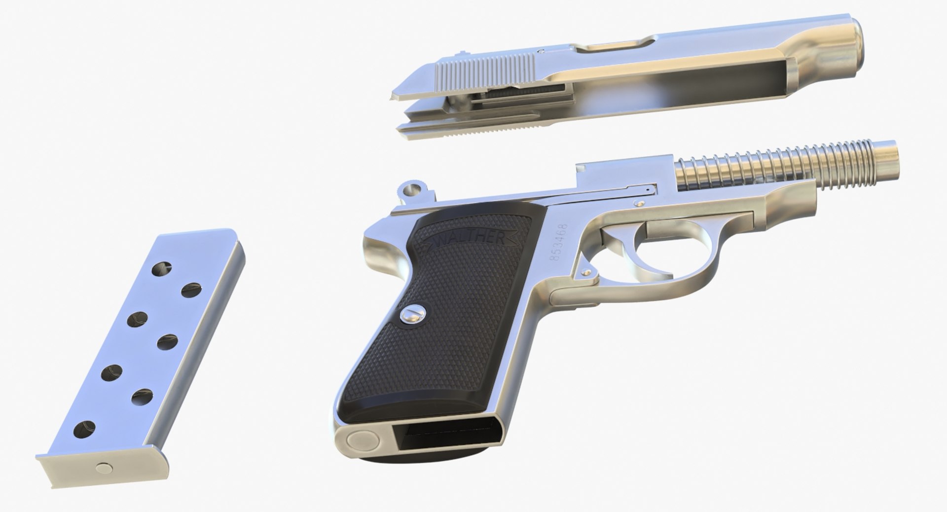 Realistic Walther Pp 01 Model - TurboSquid 1542948